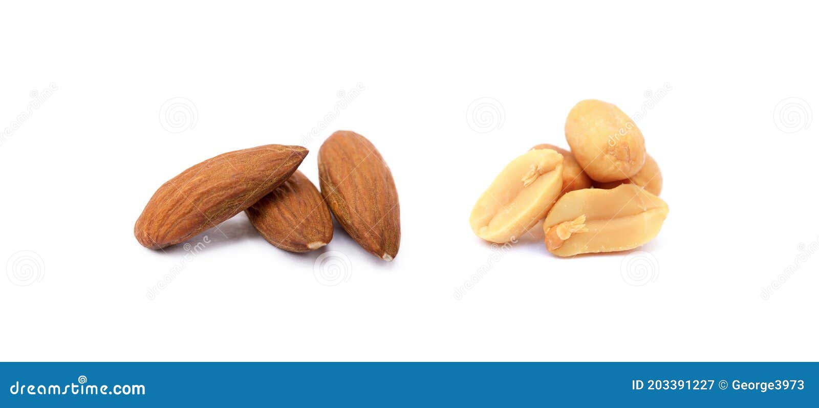 Group peanuts and almond stock image. Image of antioxidants - 203391227