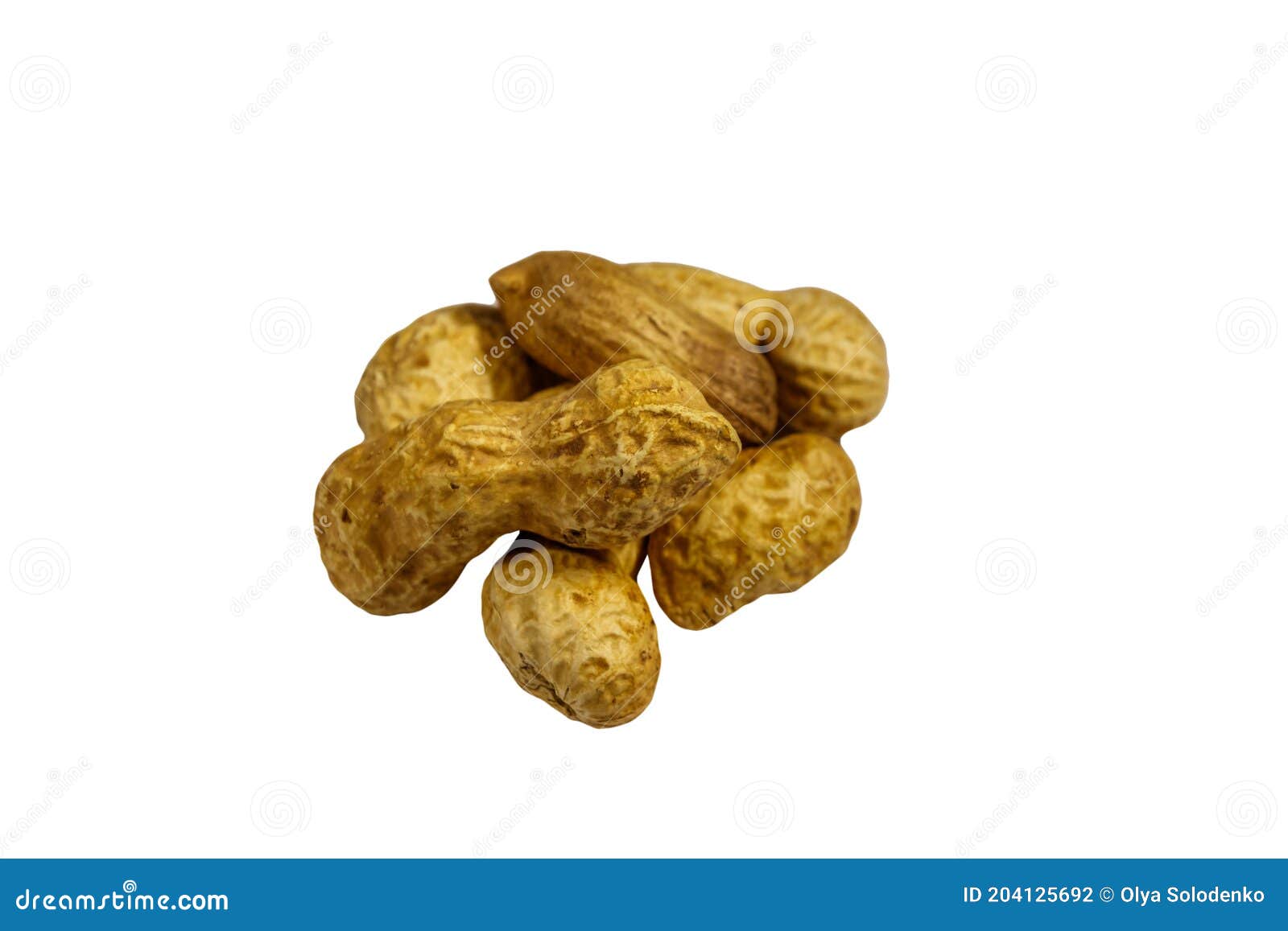 Group Of Peanuts Stacked Isolated On White Background Stock Photo ...