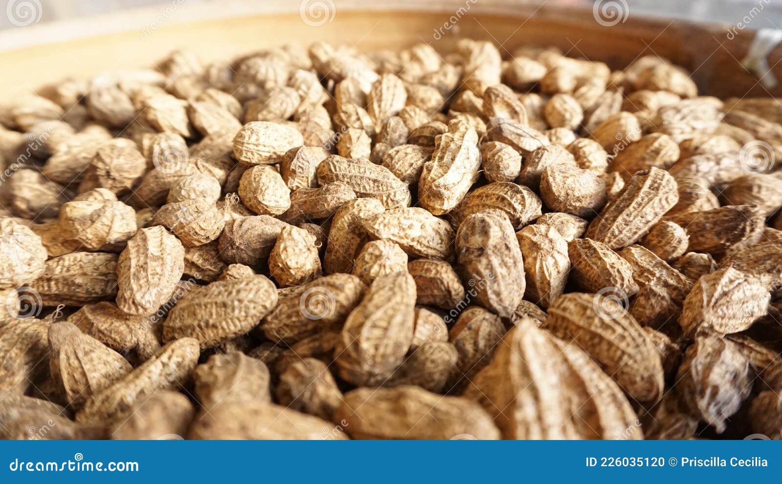 Group Of Peanuts Stacked Isolated On White Background Stock Photo ...
