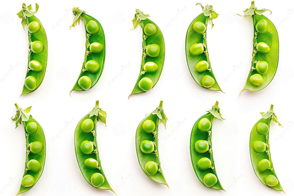 A Group of Peas Aligned in a Single Row Stock Image - Image of farming ...