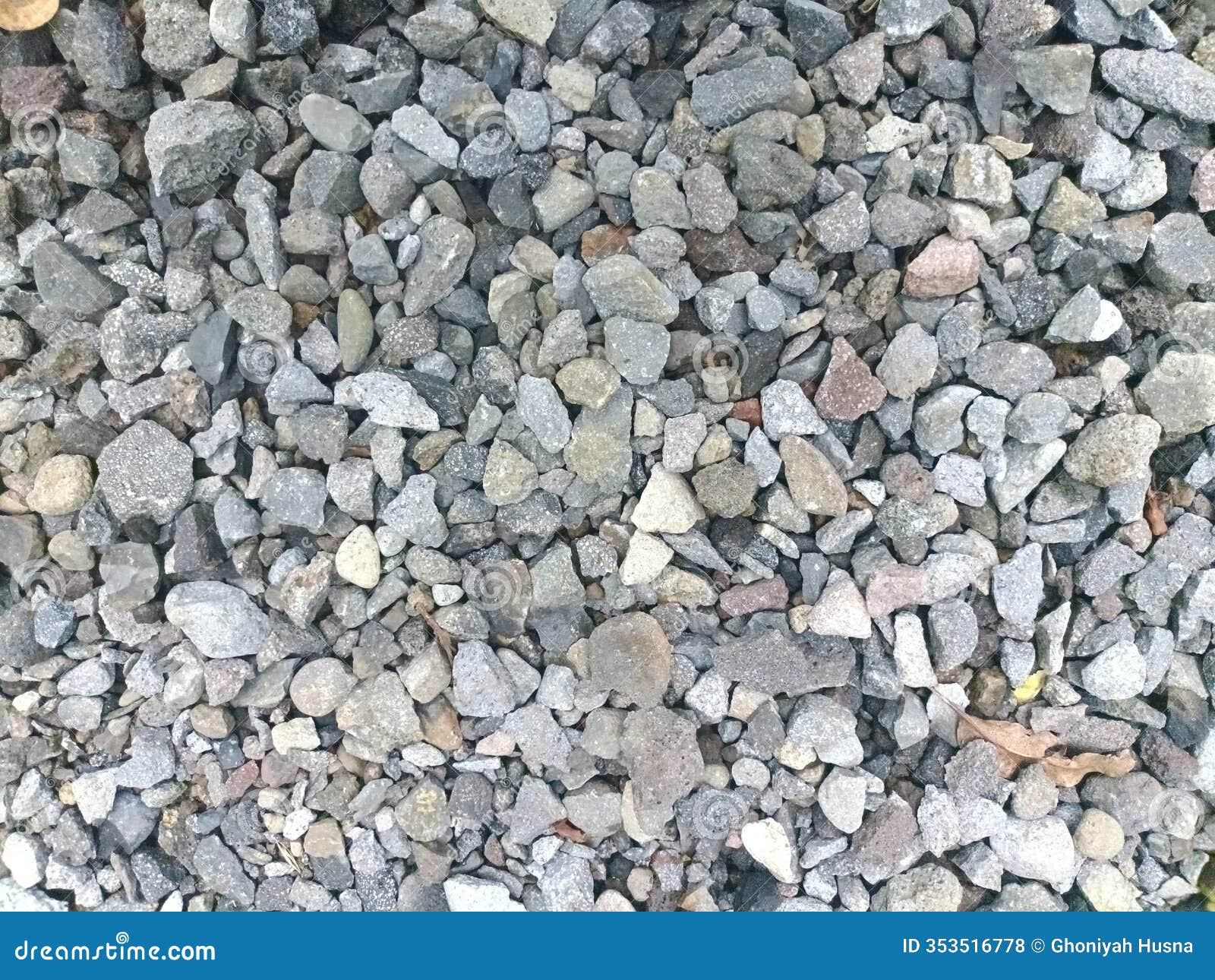 A Group of Pebbles on the Side of the Road, Gravel Stock Photo - Image ...