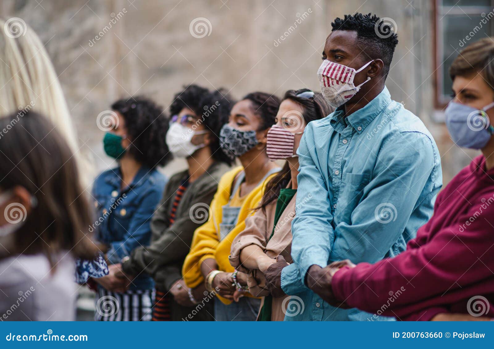 Group of People Activists Protesting on Streets, March and ...