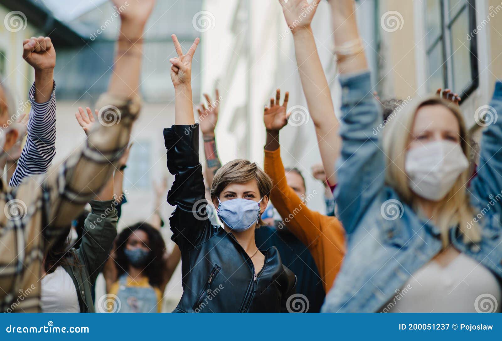 Group of People Activists Protesting on Streets, Strike and ...