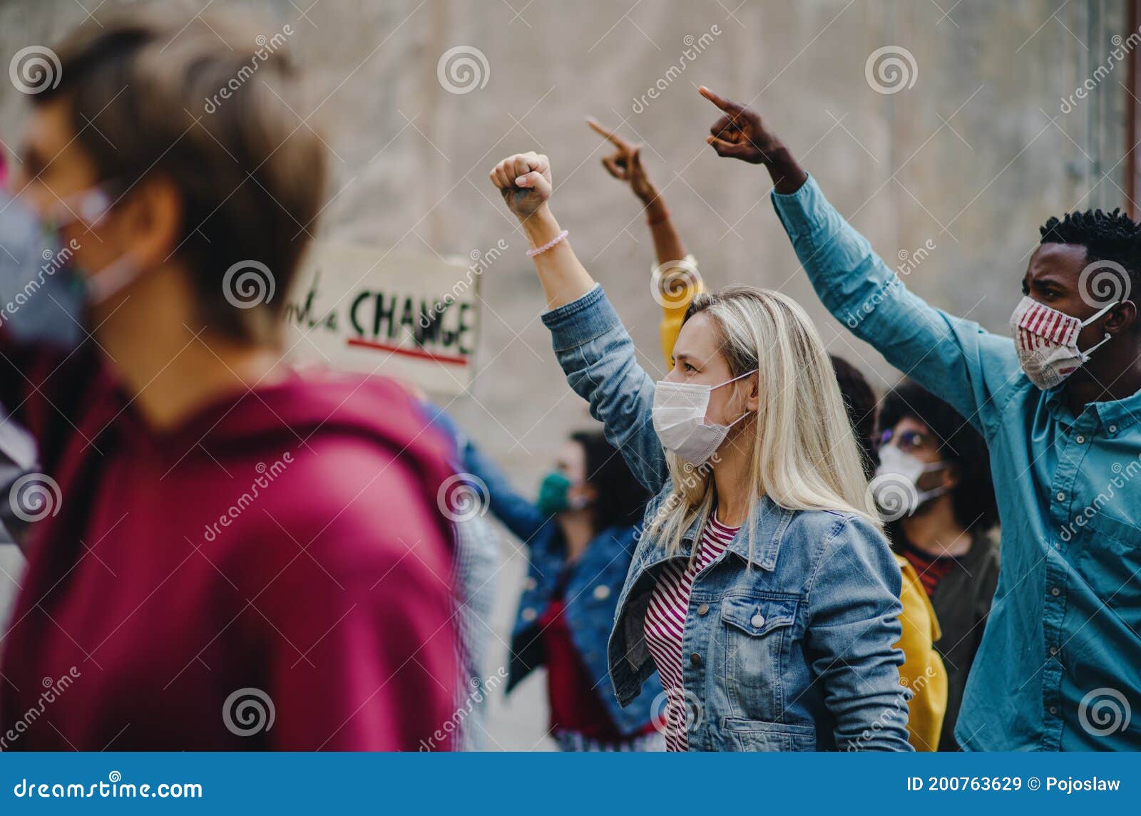 Group of People Activists Protesting on Streets, Strike and ...