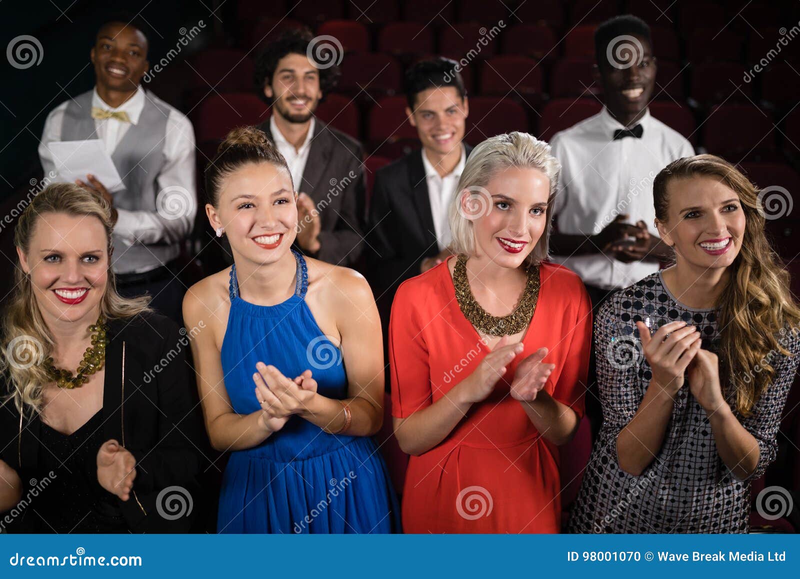 Group of people applauding stock photo. Image of casual - 98001070