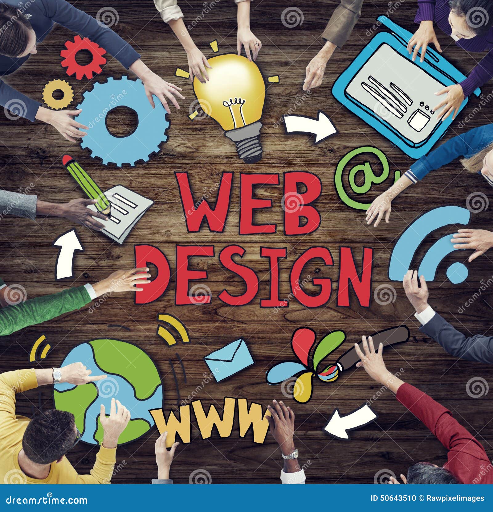 Group of People Around Word Web Design Concept Stock Photo - Image of ...