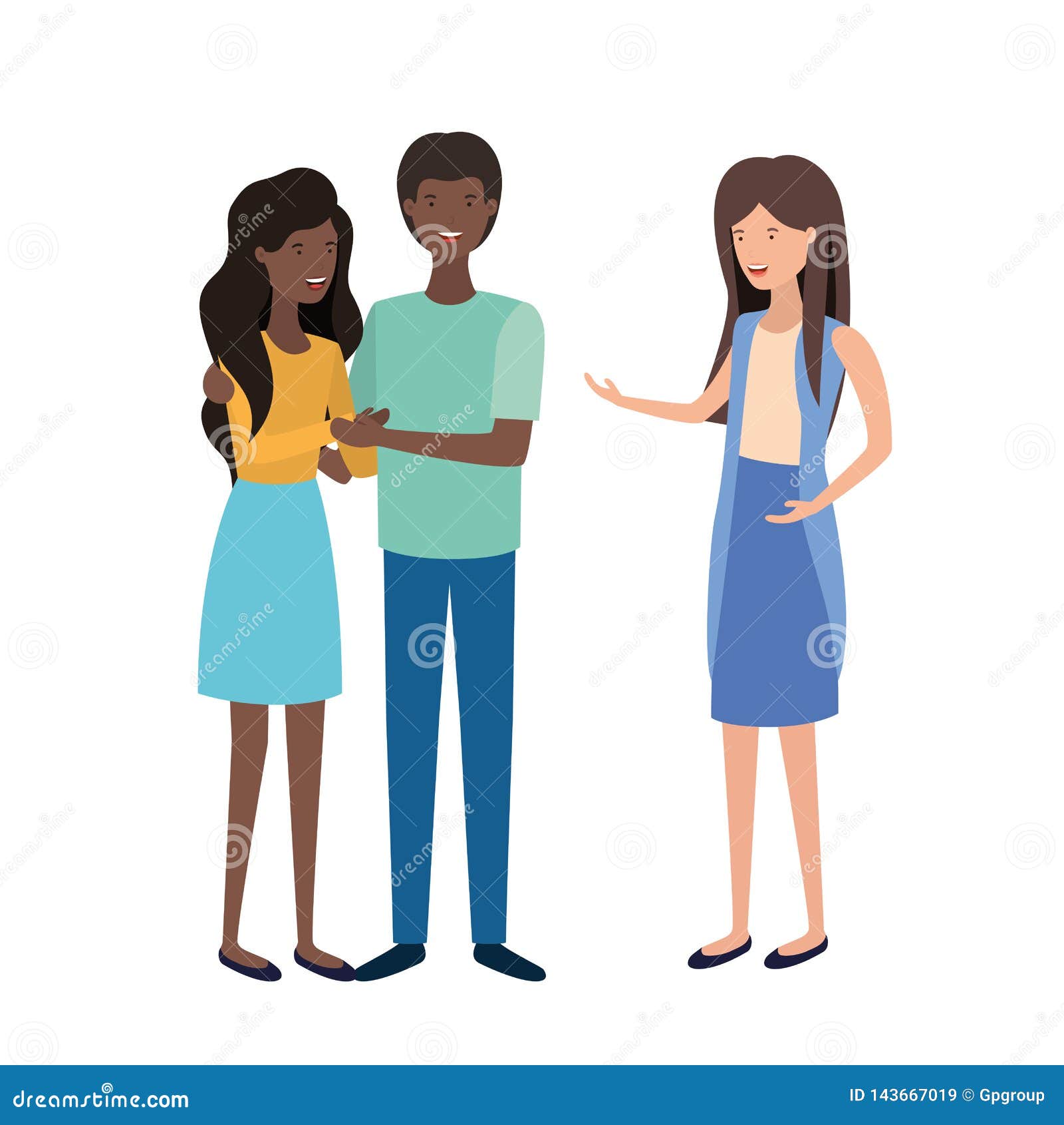 Group of People Avatar Character Stock Vector - Illustration of friends ...