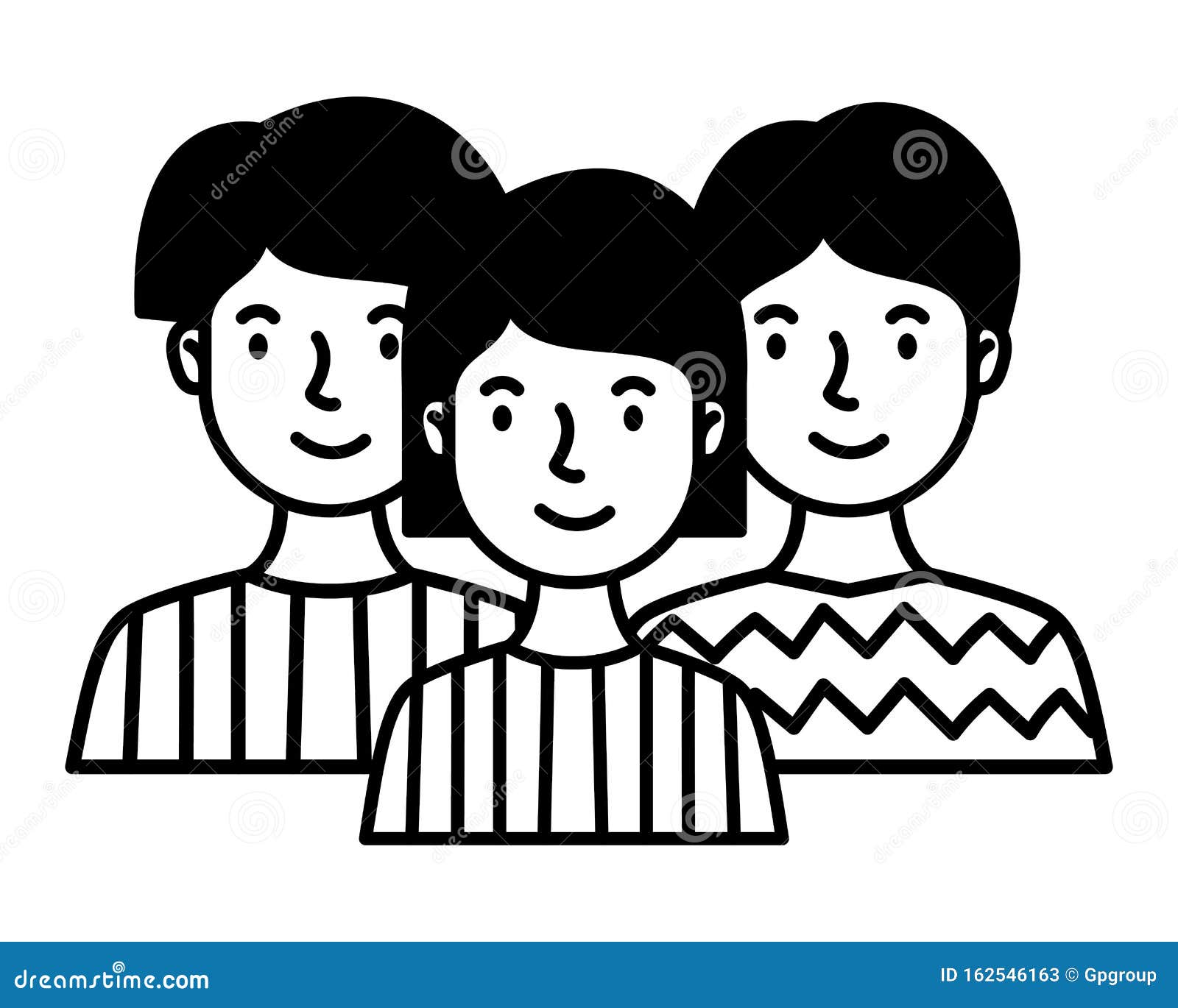 Group of People Avatars Characters Stock Vector - Illustration of ...