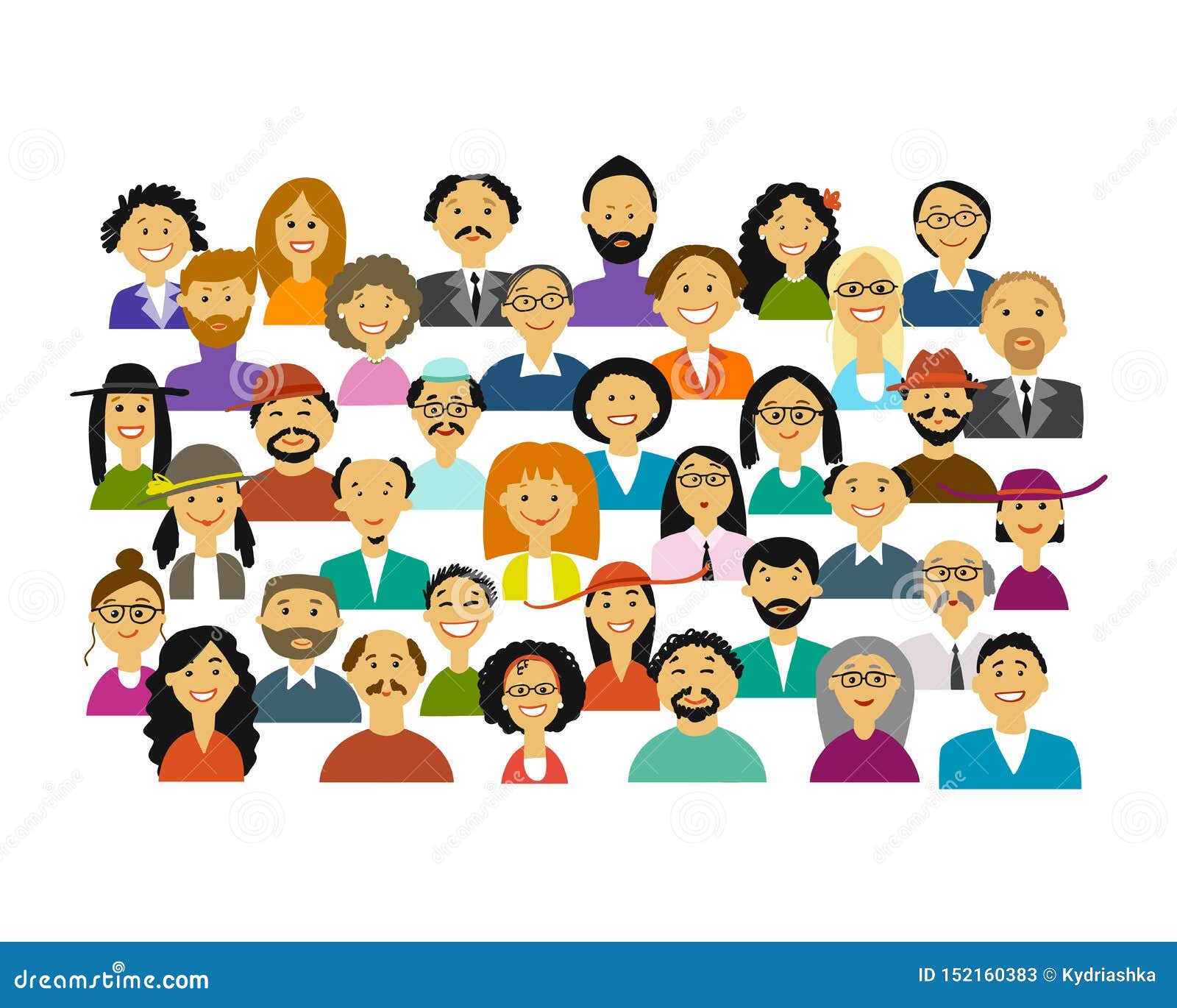 Group of People, Background for Your Design Stock Vector - Illustration ...