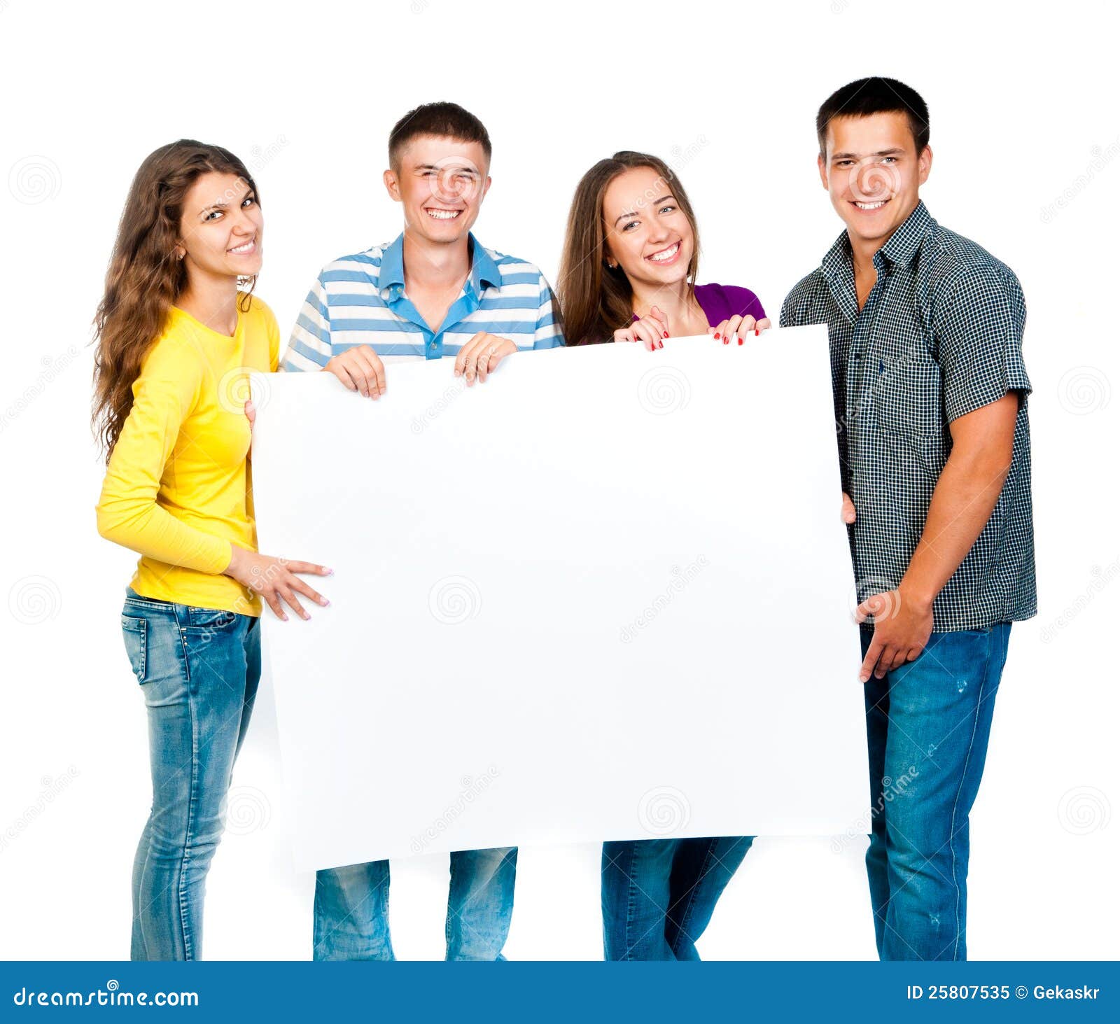Group people with banner stock image. Image of female - 25807535
