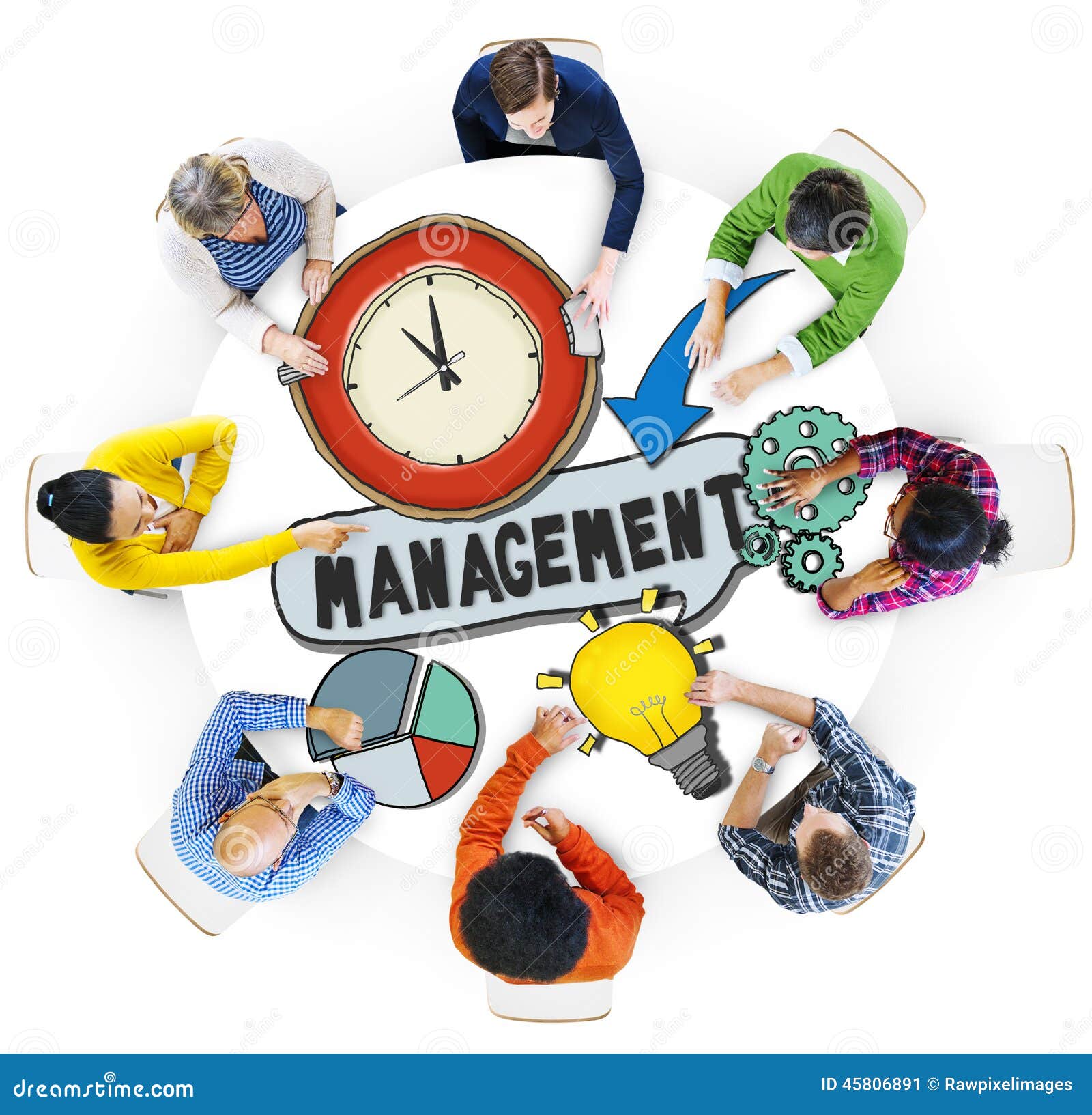 Group of People Brainstorming about Management Stock Image - Image of ...
