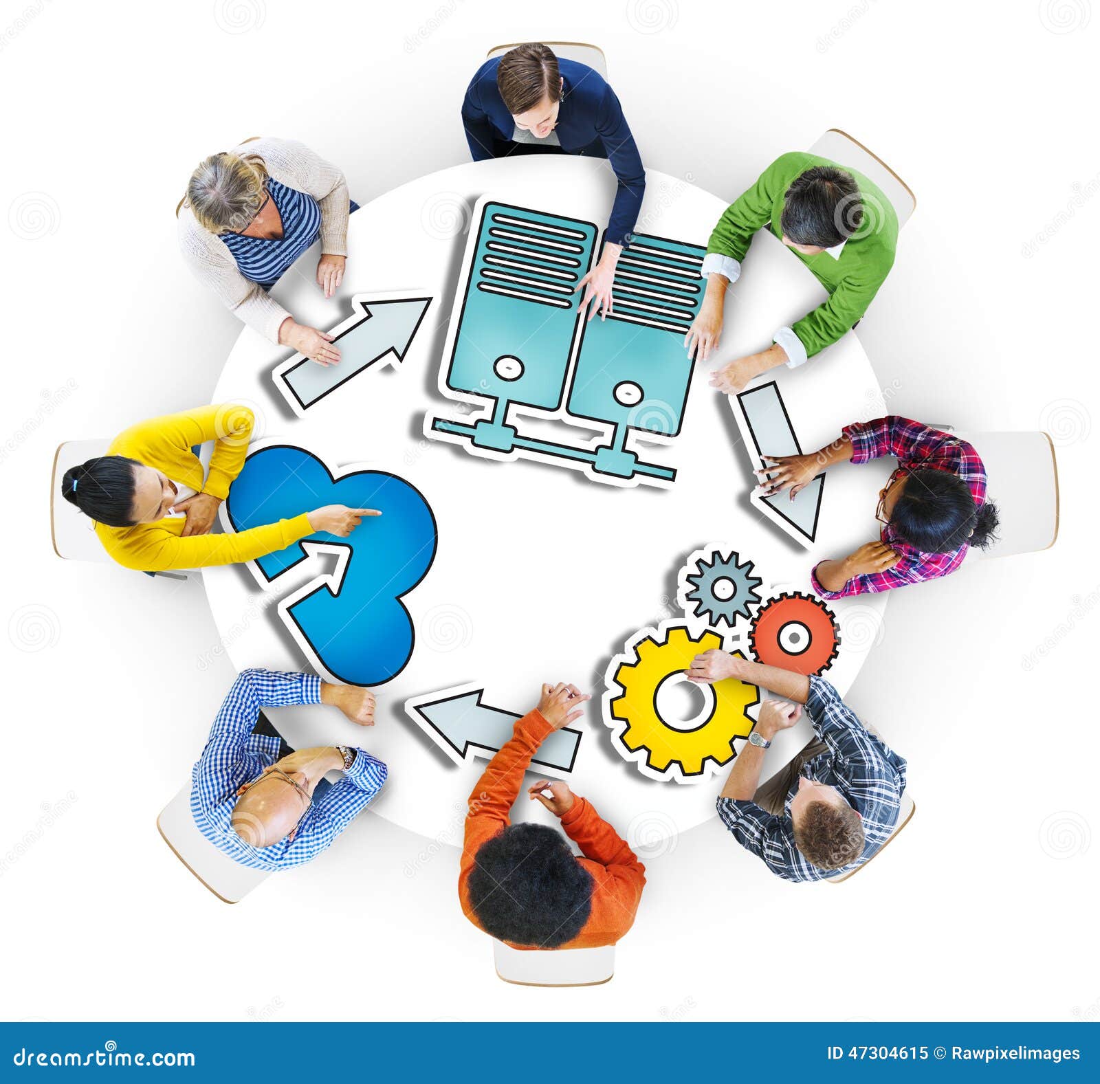 Group of People Brainstorming with System Concepts Stock Image - Image ...
