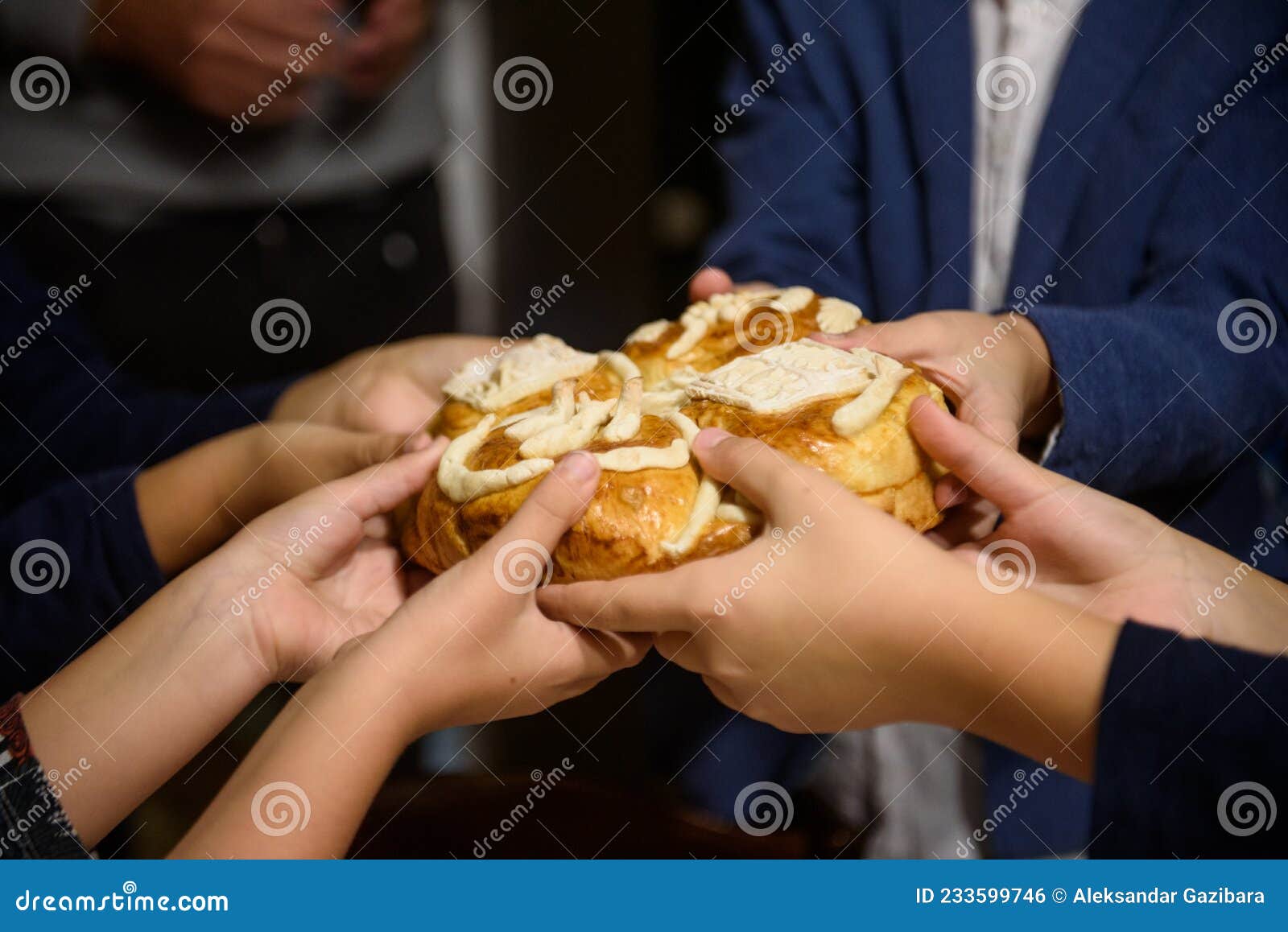 A Group of People Breaking Bread Stock Photo - Image of homemade, tasty ...