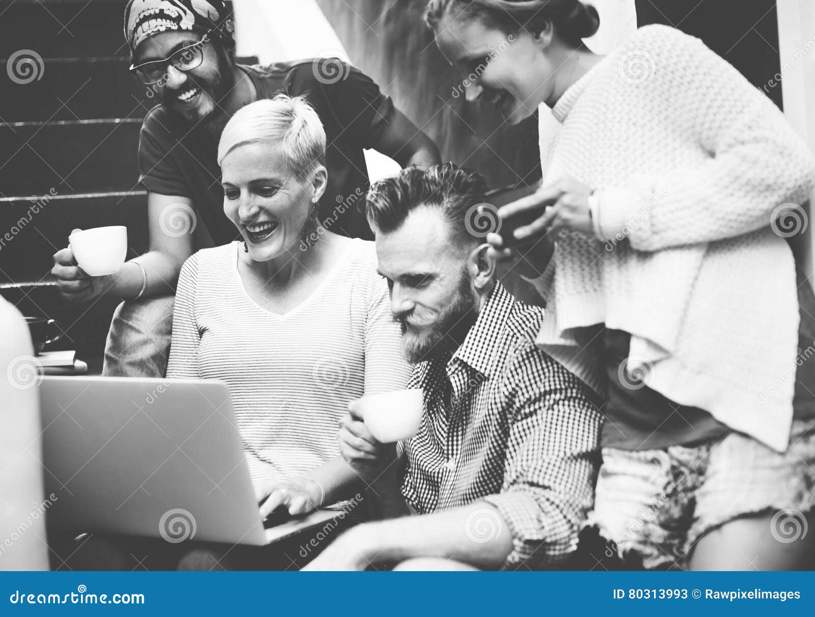 Group of People Browsing Internet Concept Stock Image - Image of device ...