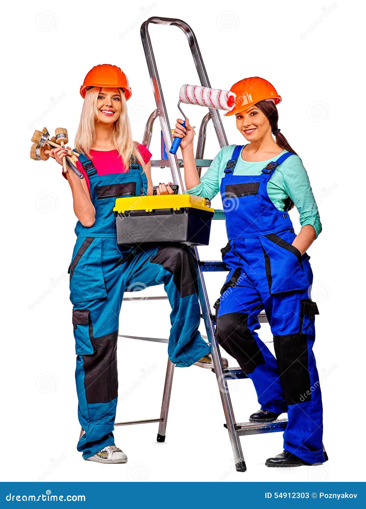 Group People Builder with Construction Tools Stock Image - Image of ...