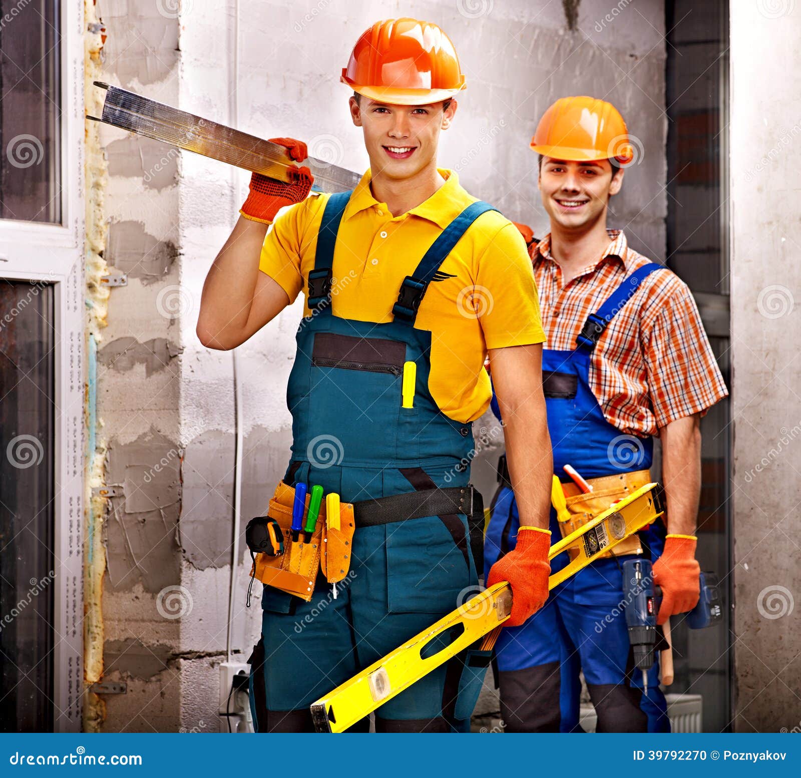 Group People in Builder Uniform. Stock Photo - Image of labor, elder ...