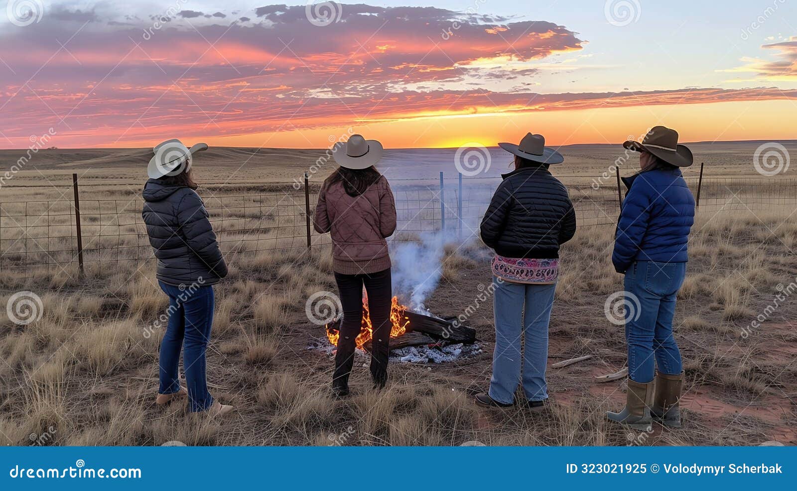 A Group of People Burn Fires in Nature Stock Image - Image of camp ...