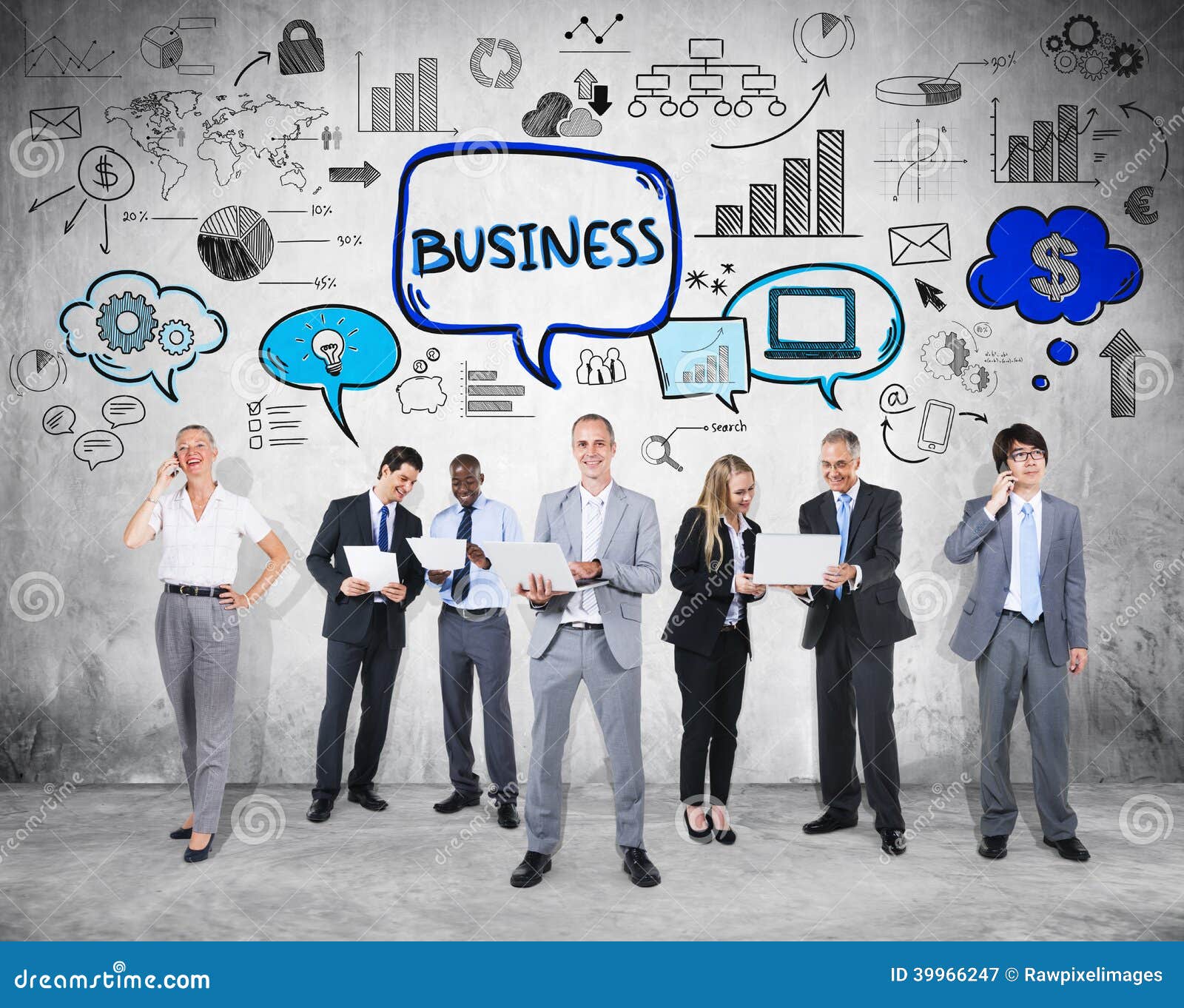 Group of People with Business Discussion Stock Image - Image of ...