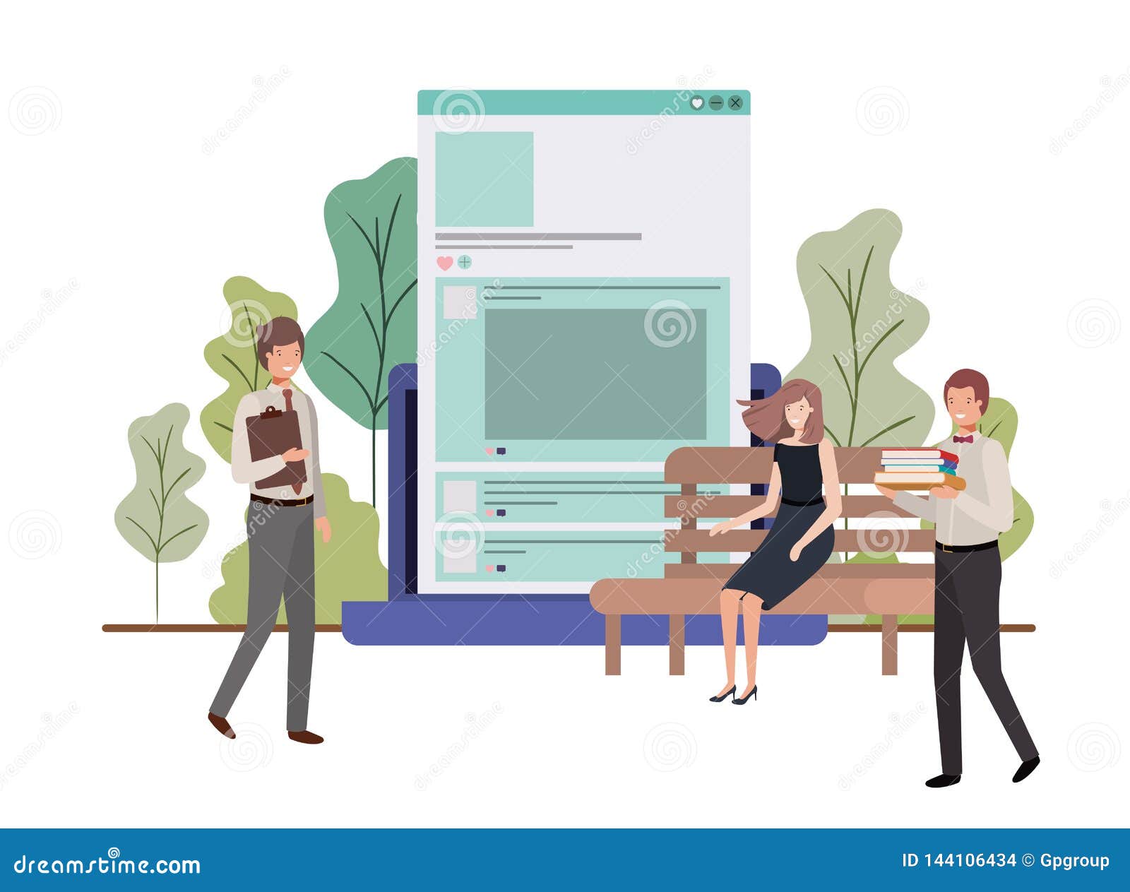 Group of People Business with Laptop Computer Stock Vector ...