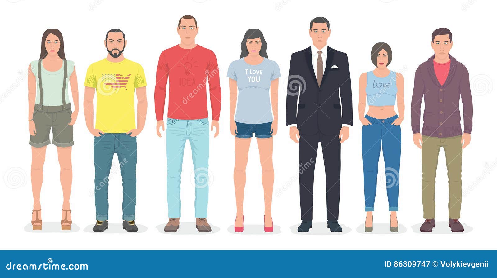 Group of people stock vector. Illustration of portrait - 86309747