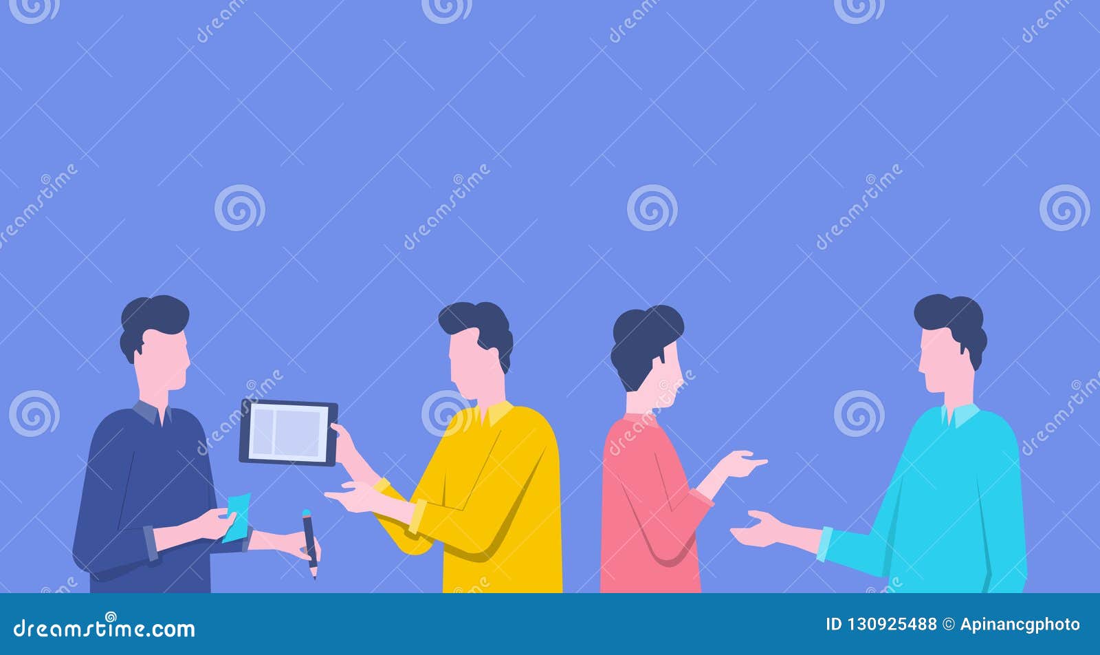 Group People Business Team Meeting and Talking Stock Vector ...