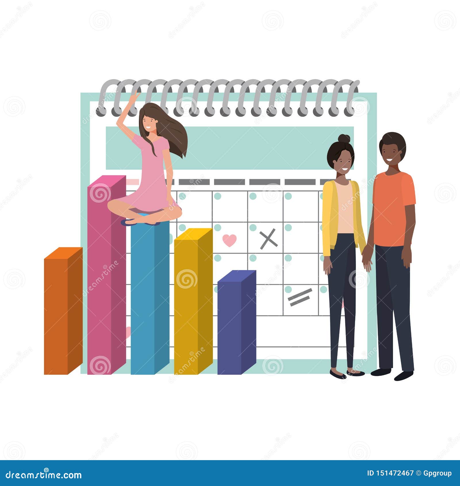 People And Calendar. Entrepreneurship Schedule Plan, Work Planning ...