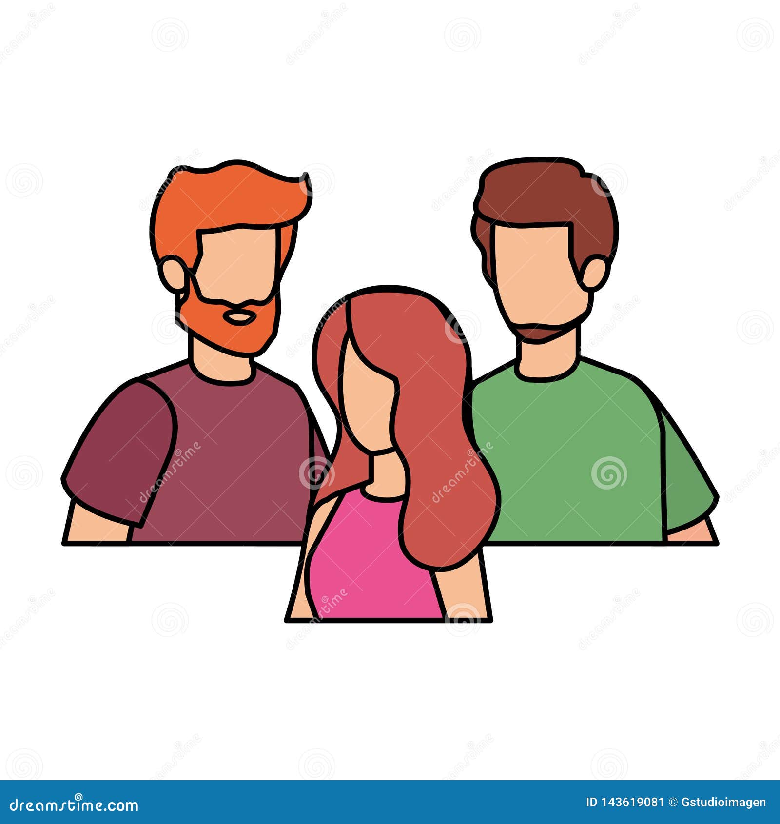 Group of people characters stock vector. Illustration of diversity ...