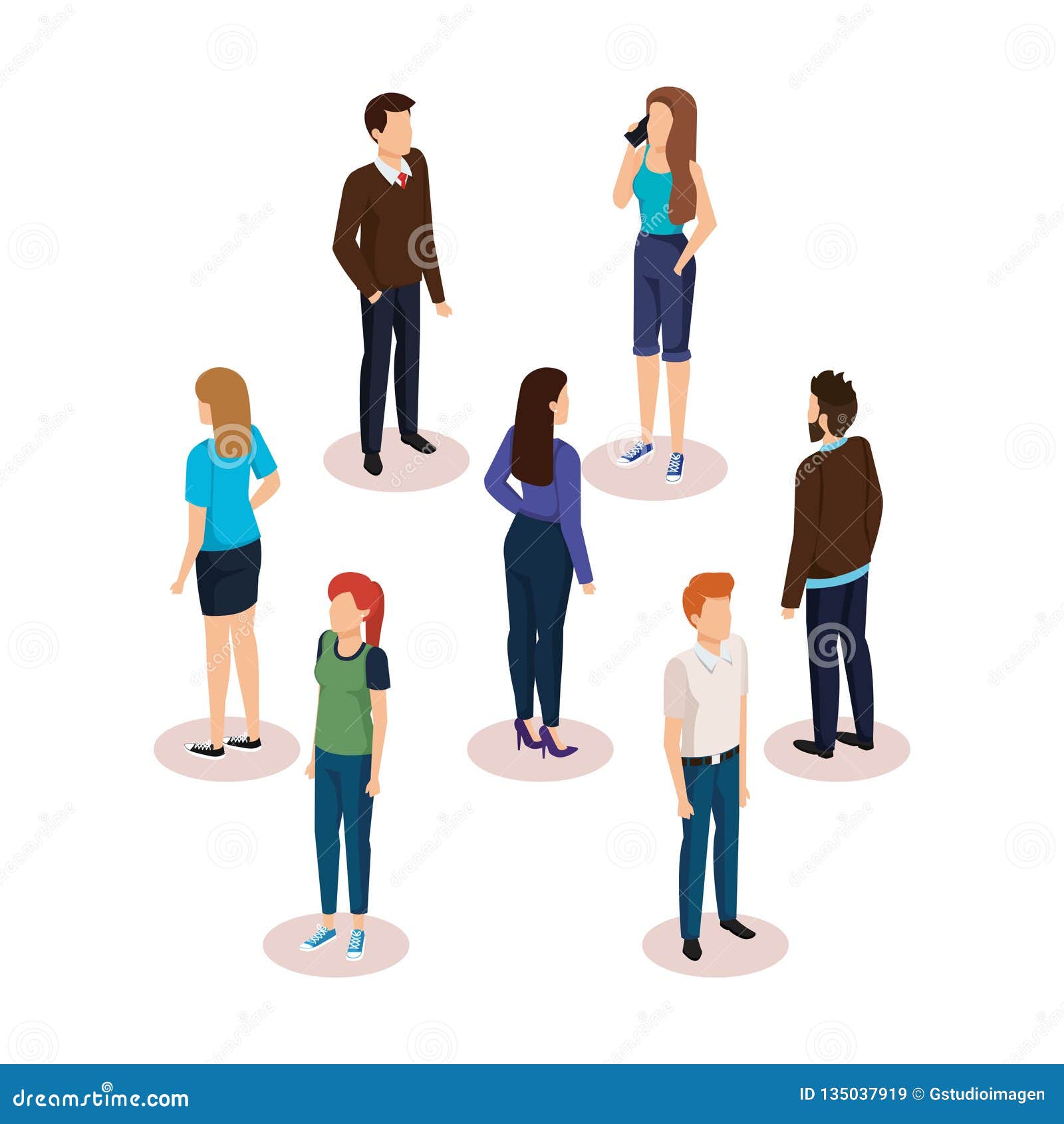 Group of people characters stock vector. Illustration of cartoon ...