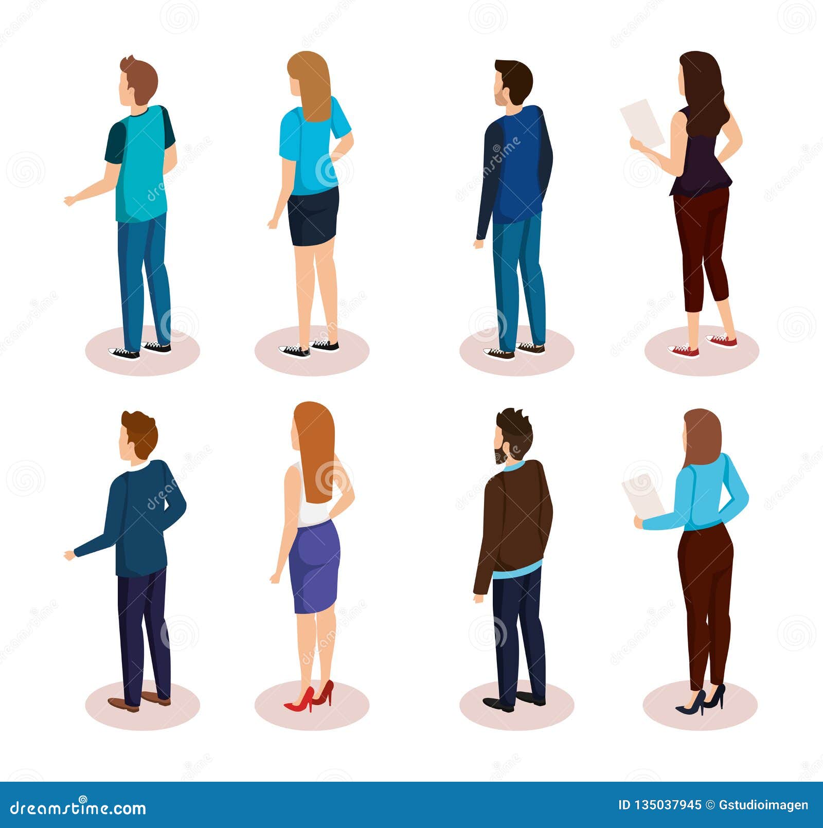 Group of people characters stock vector. Illustration of diversity ...