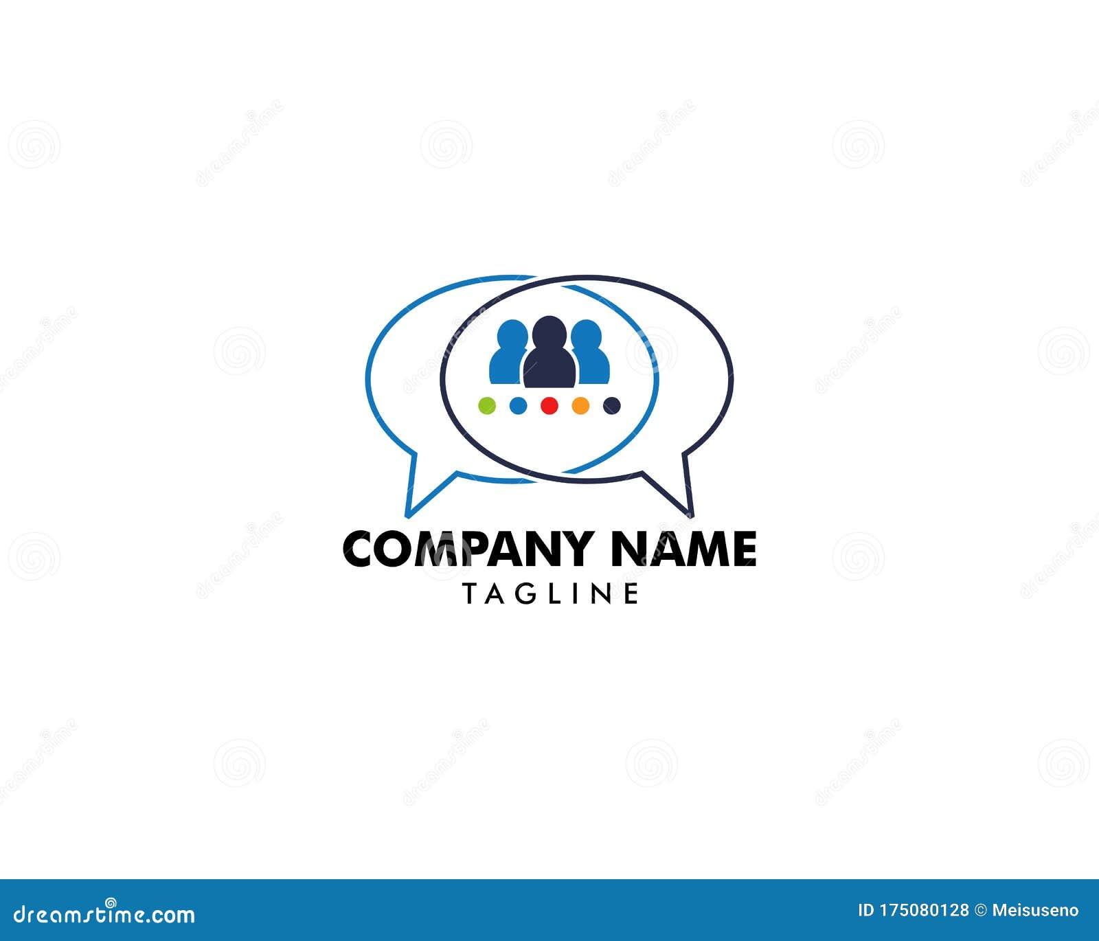 Group People Chat Logo Design Template Stock Vector - Illustration of ...