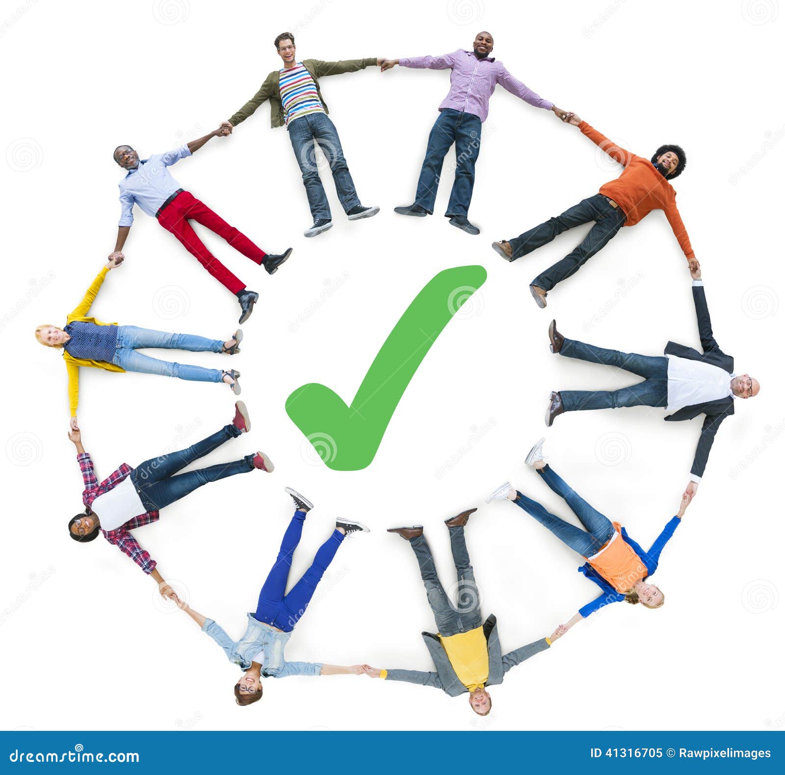 Group of People with Checked Mark Stock Image - Image of ethnic, aerial ...