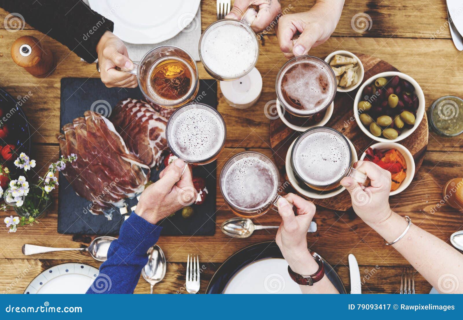 Group of People Cheers Concept Stock Image - Image of bread, nature ...