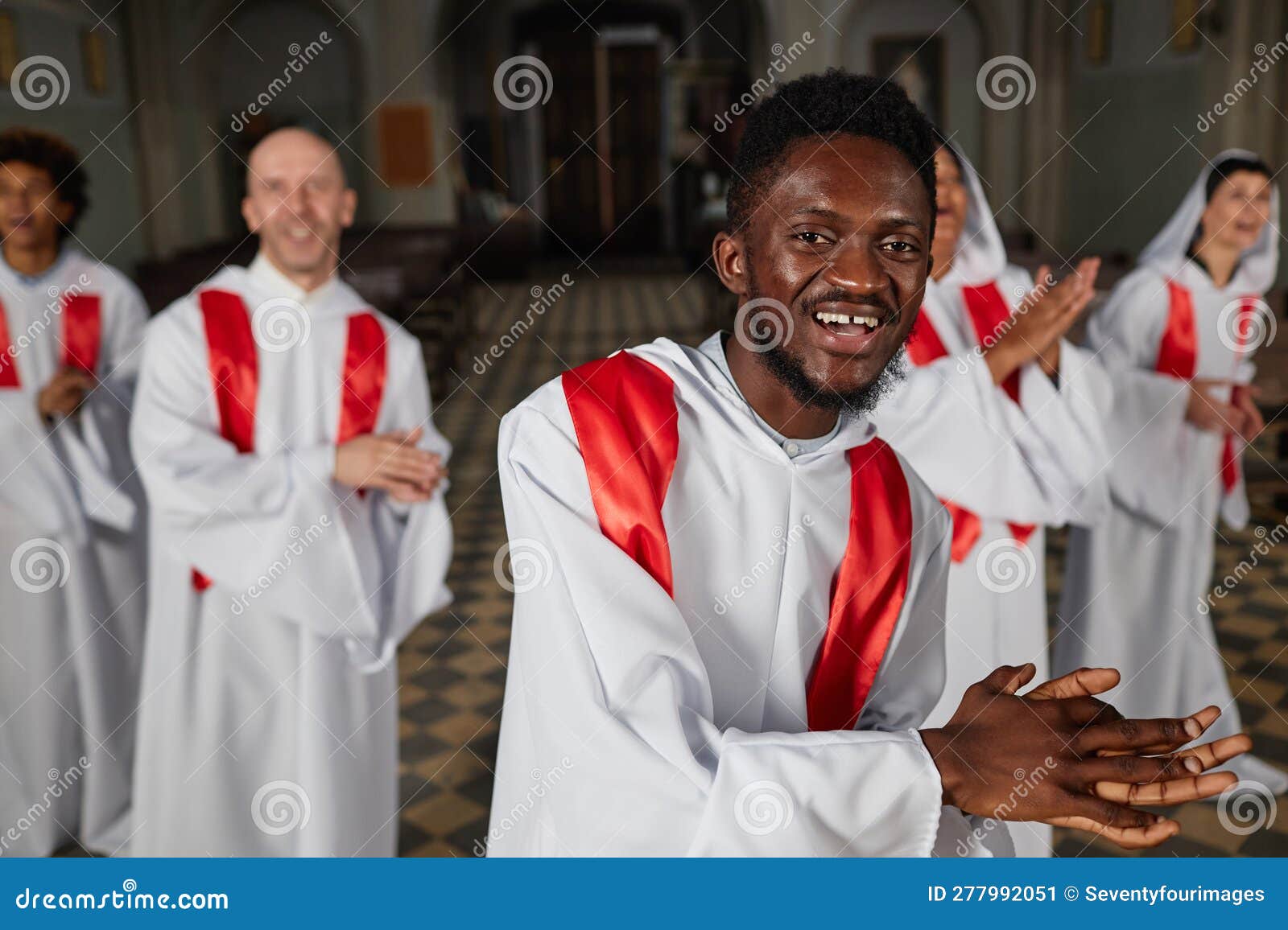 Group of People Singing in Choir in Church Stock Image - Image of ...