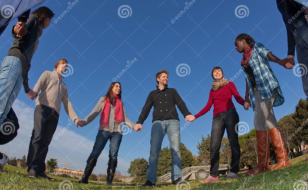 Group of People in circle stock image. Image of hold - 18255479