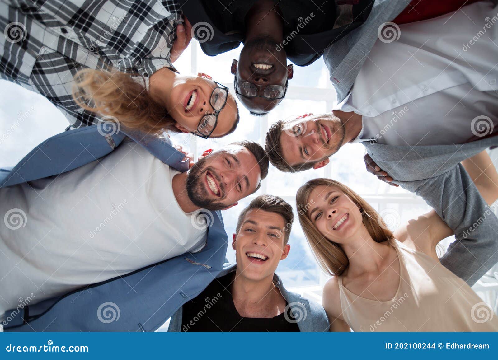 Bottom View.group of Successful Business People. Stock Photo - Image of ...