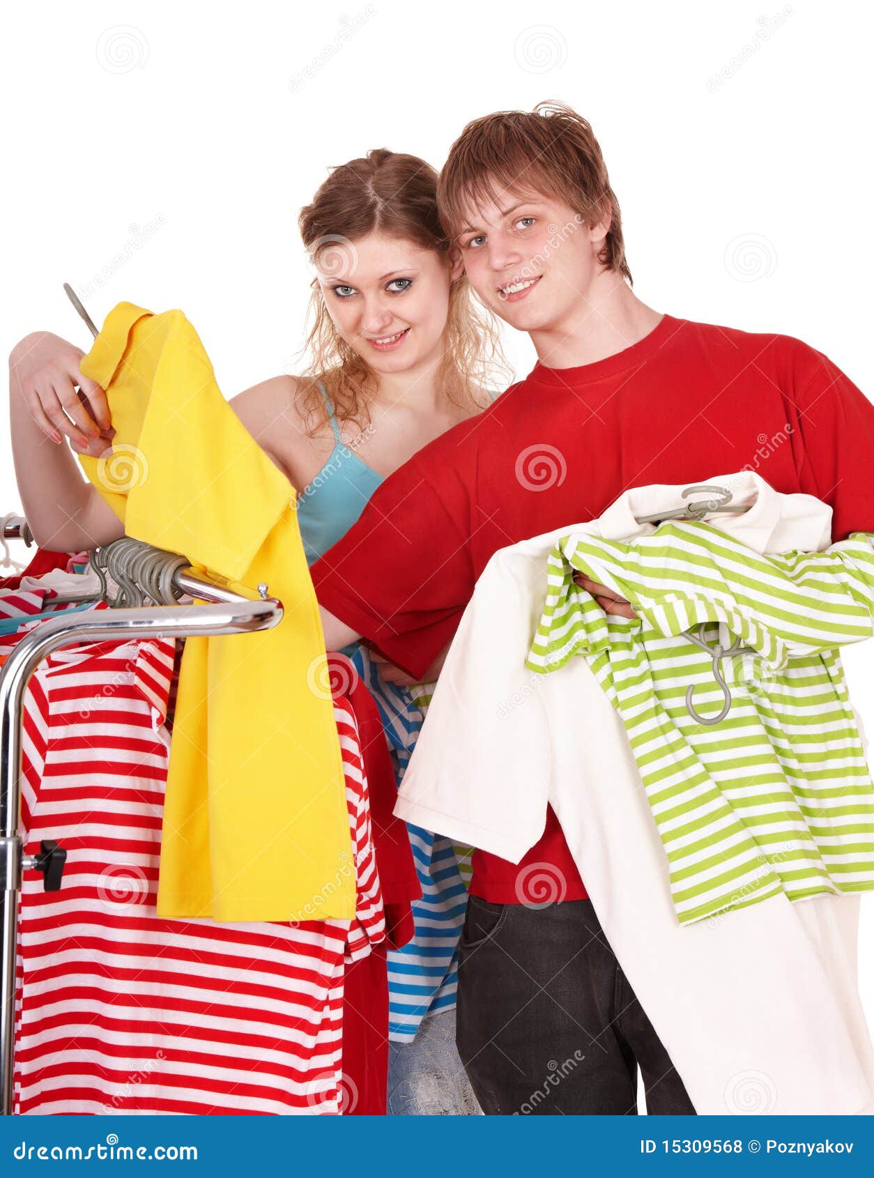 Group People in Clothing Shop. Stock Photo - Image of flirting, fashion ...