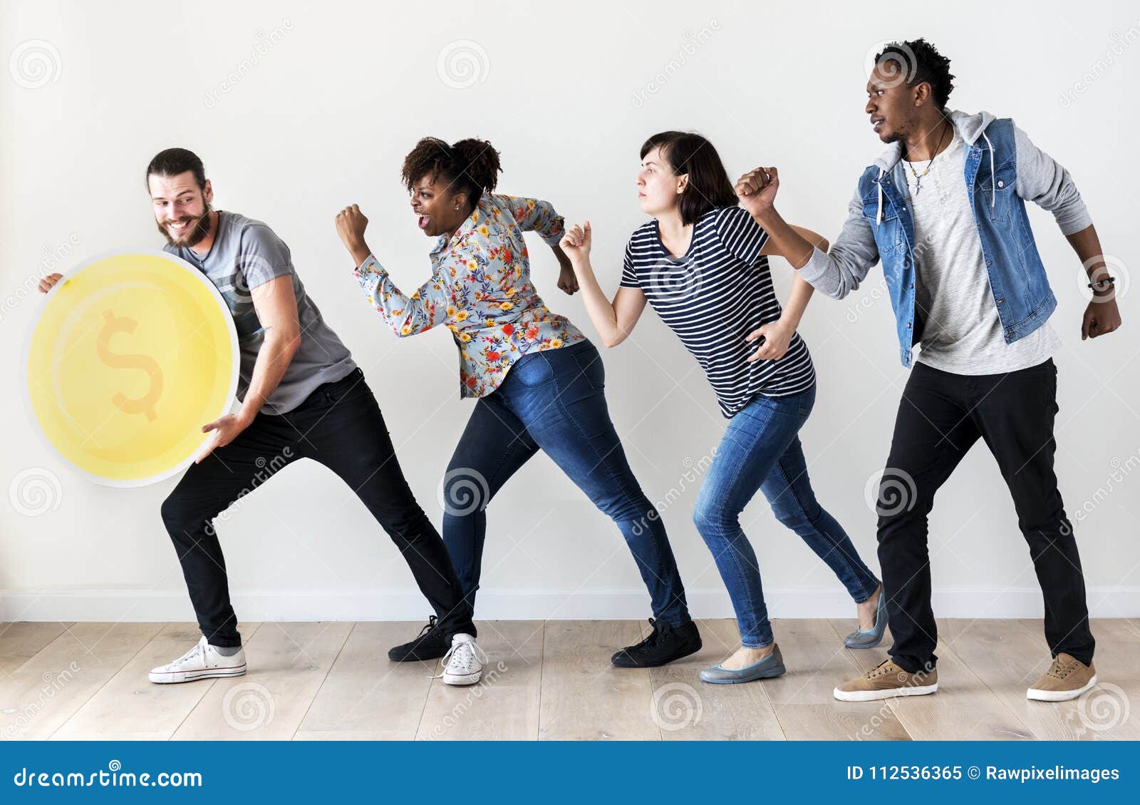 Group of People with Coin Icon Stock Image - Image of exchange ...