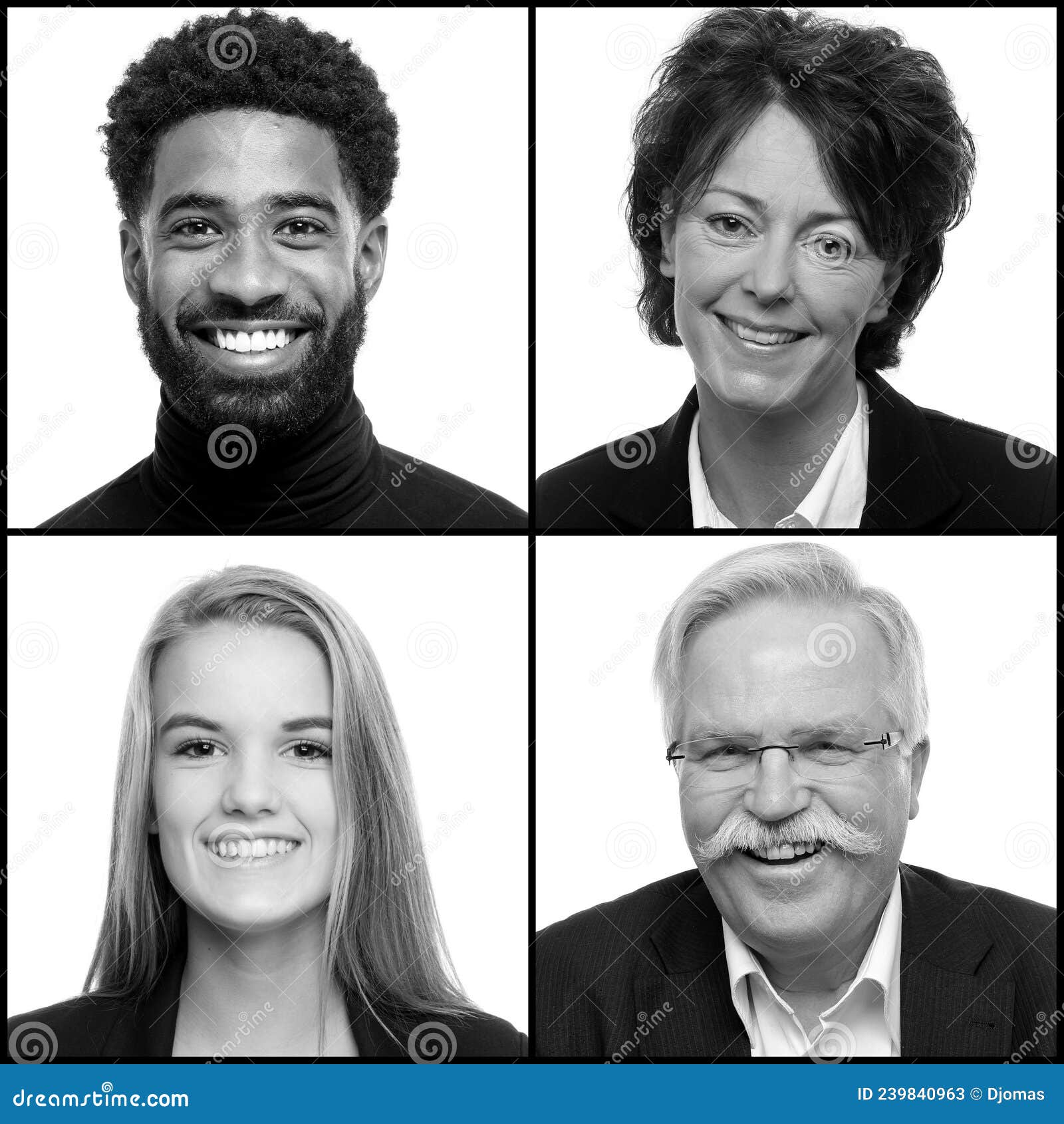 Group of People in a Collage Stock Image - Image of attentively, happy ...