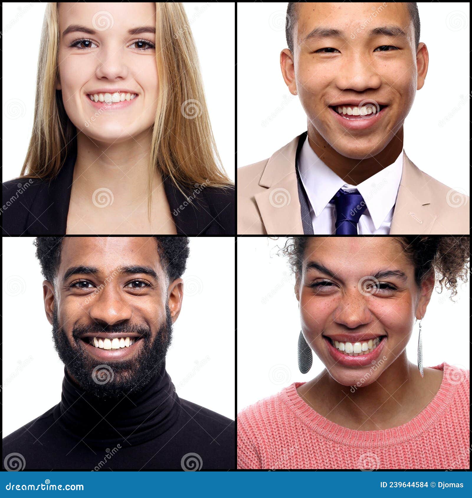 Group of People in a Collage Stock Photo - Image of astonished, focused ...