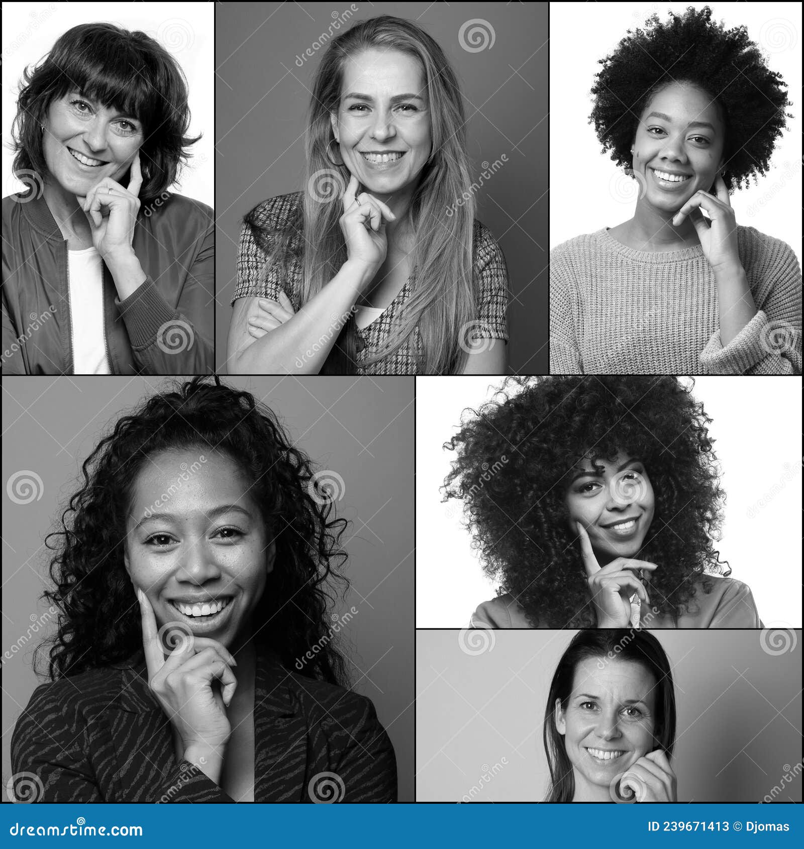 Group of People in a Collage Stock Image - Image of caucasian, nervous ...