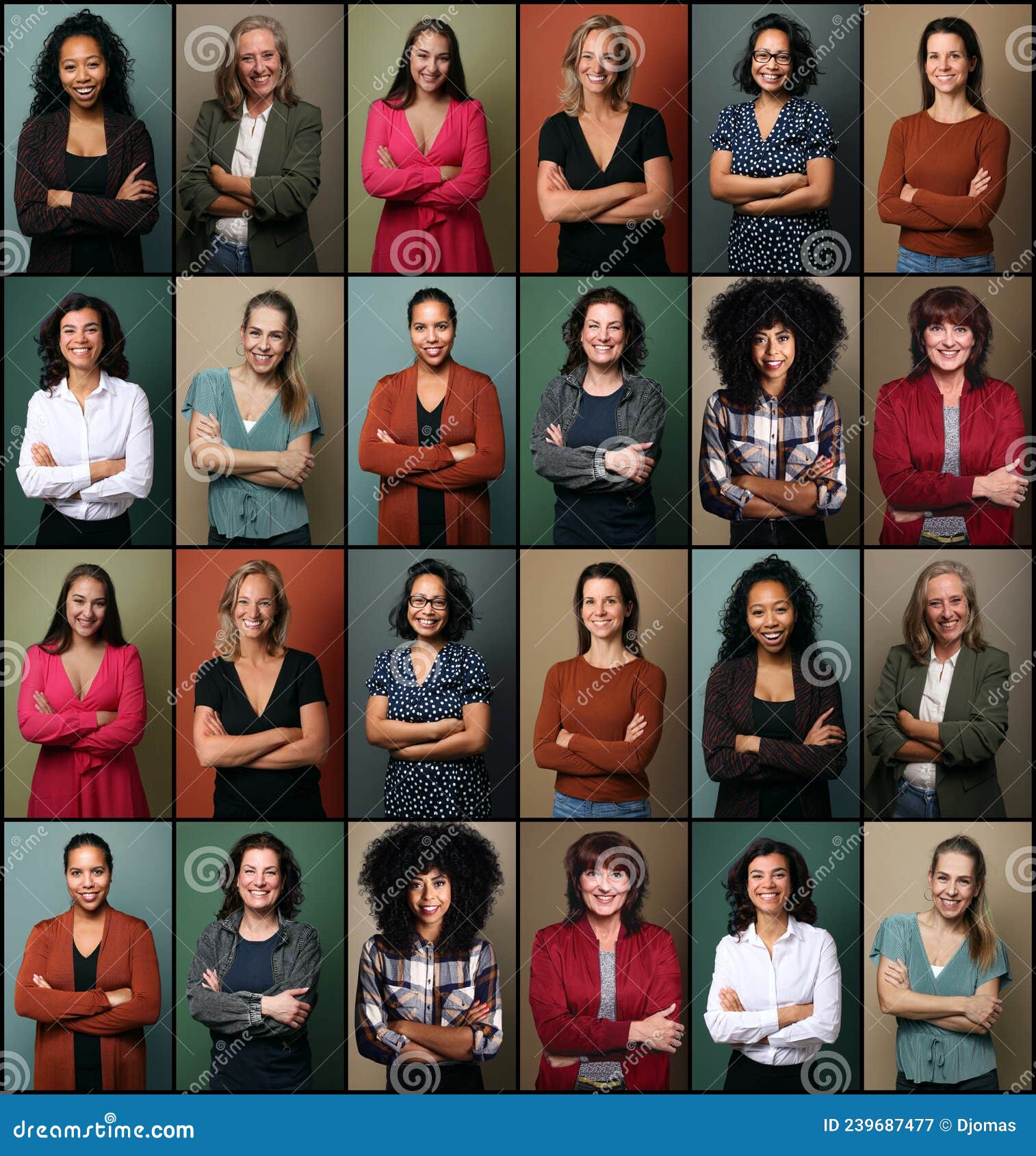 Group of People in a Collage Stock Image - Image of focused ...