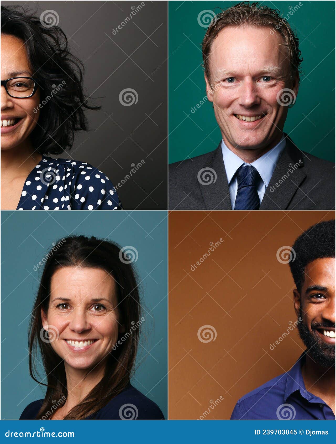 Group of People in a Collage Stock Image - Image of mixedrace, female ...