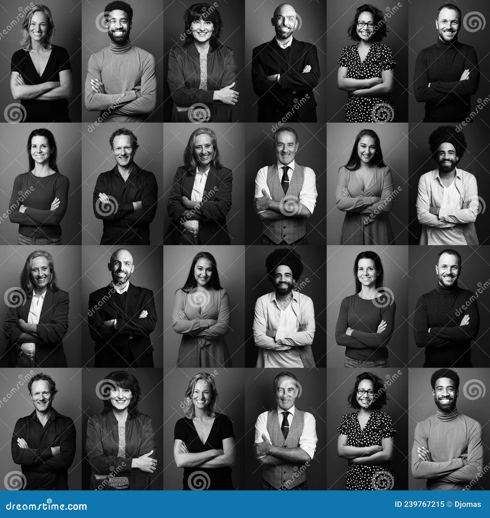 Group of People in a Collage Stock Image - Image of calm, astonishment ...