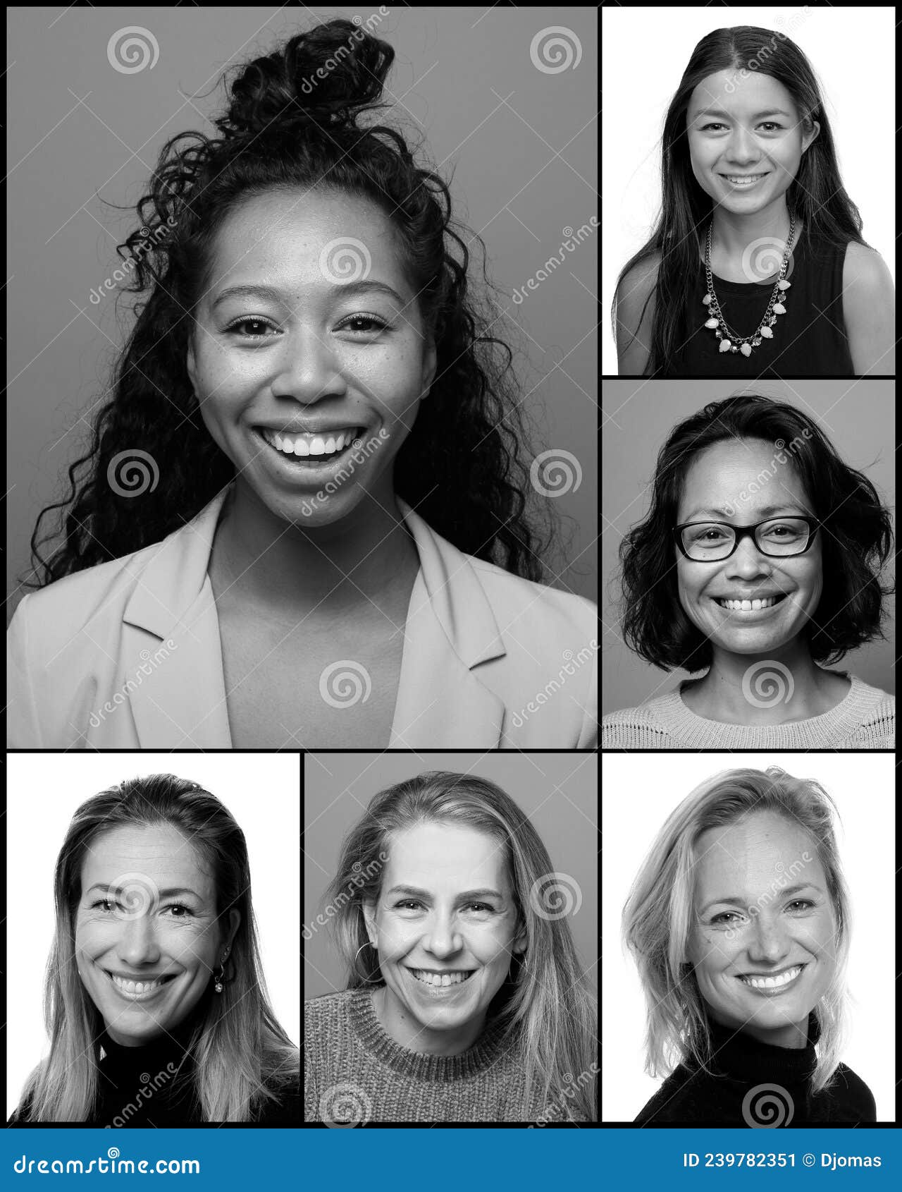 Group of People in a Collage Stock Image - Image of serious ...