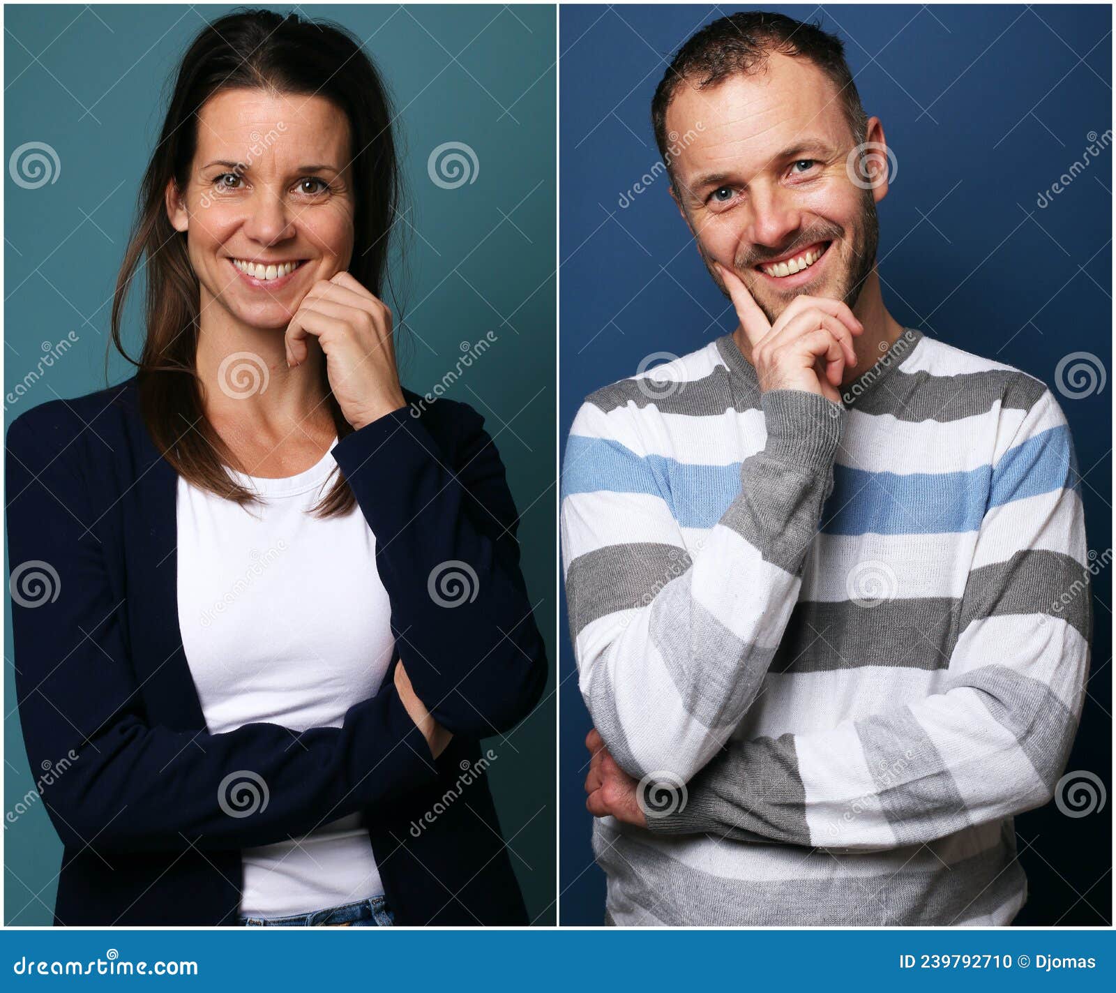 Group of People in a Collage Stock Photo - Image of thoughtful ...