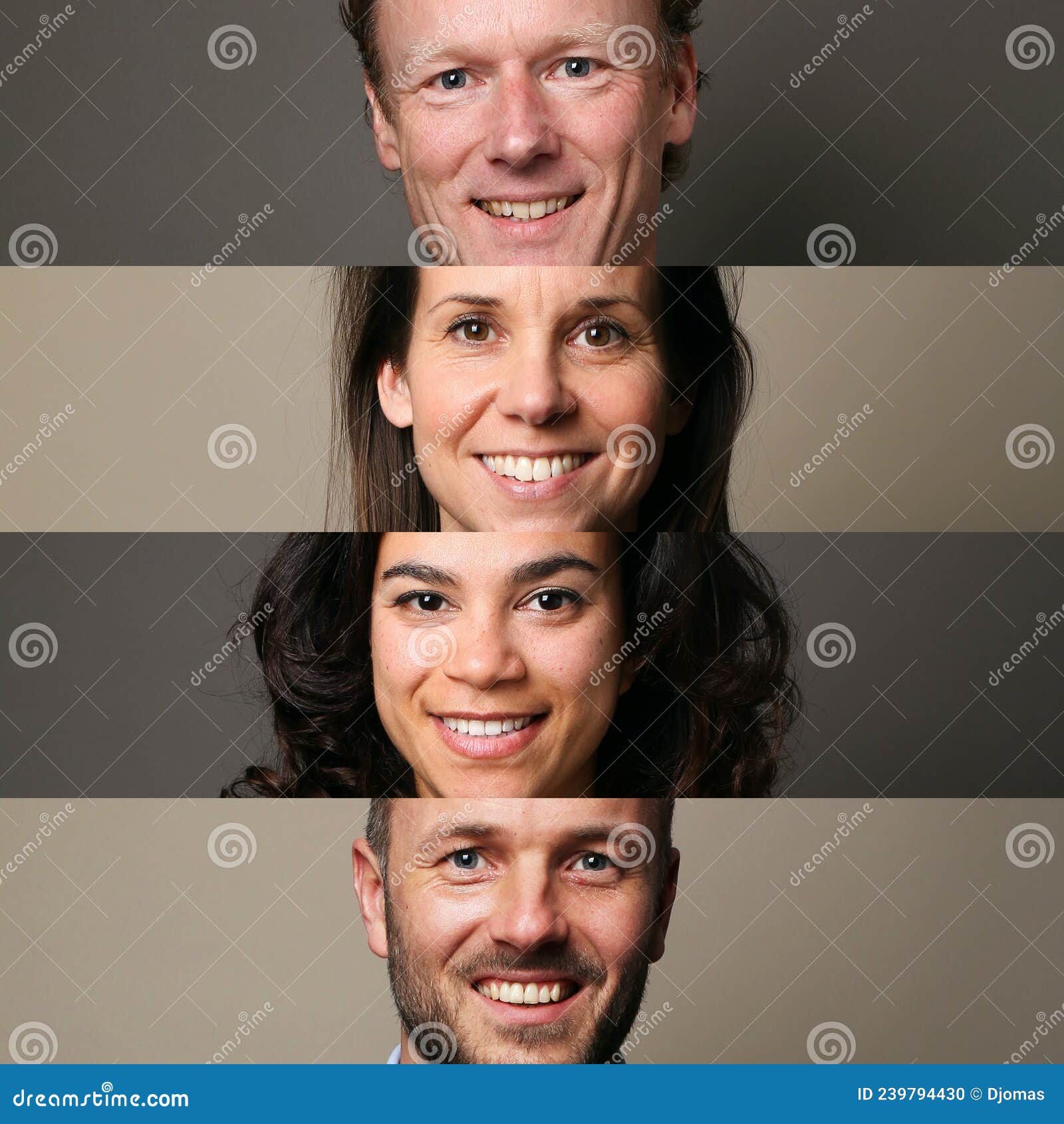 Group of People in a Collage Stock Photo - Image of unnerve, thoughtful ...