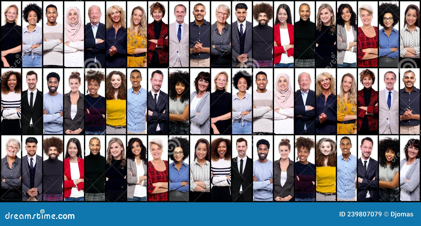 Group of People in a Collage Stock Image - Image of focused, awake ...