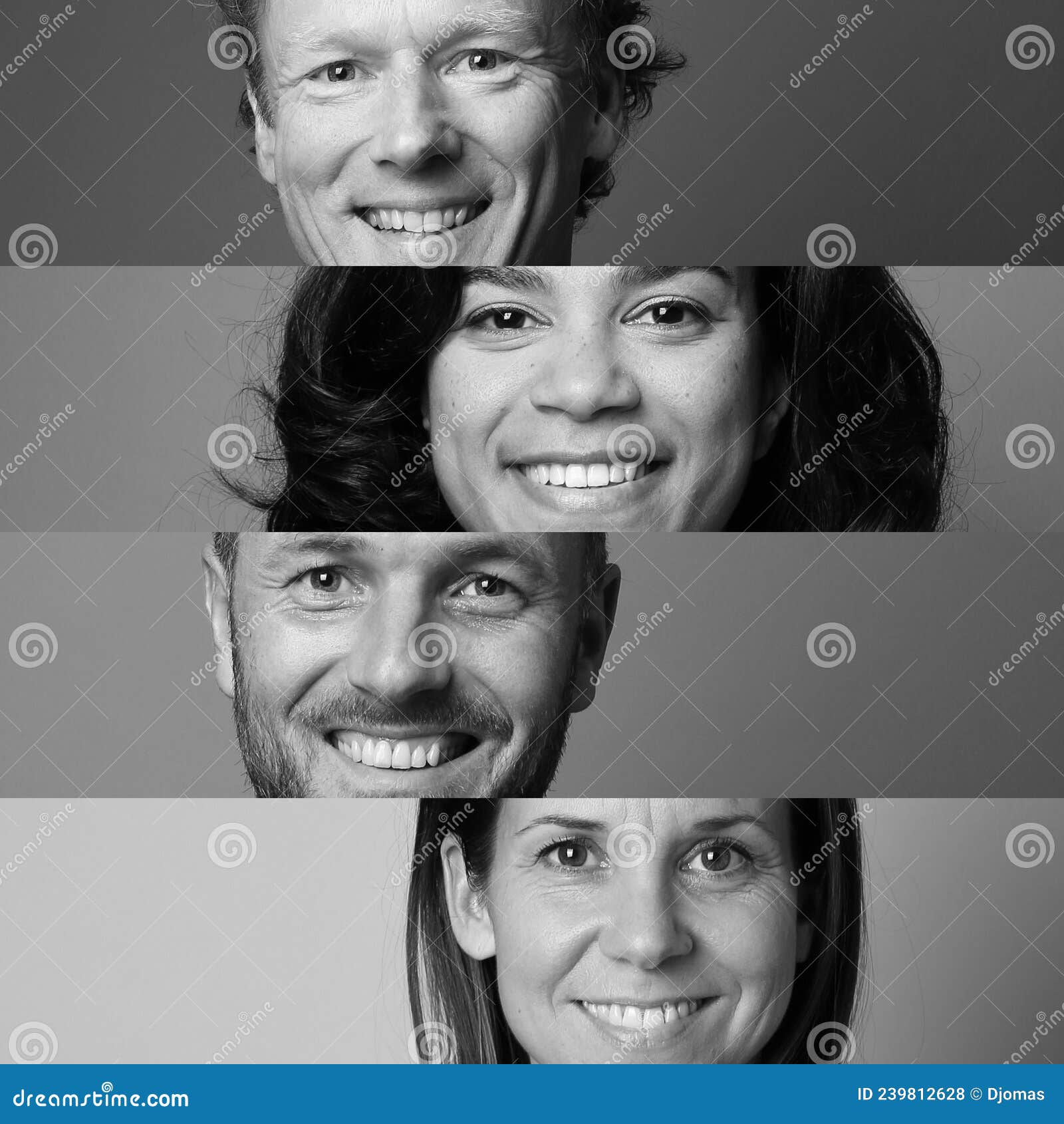Group of People in a Collage Stock Photo - Image of awake, focused ...