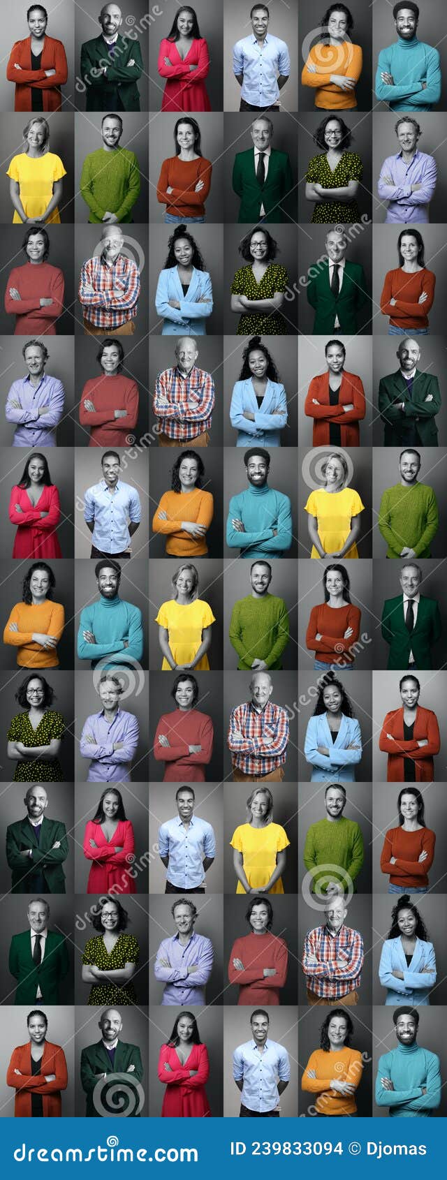 Group of People in a Collage Stock Photo - Image of male, attentively ...