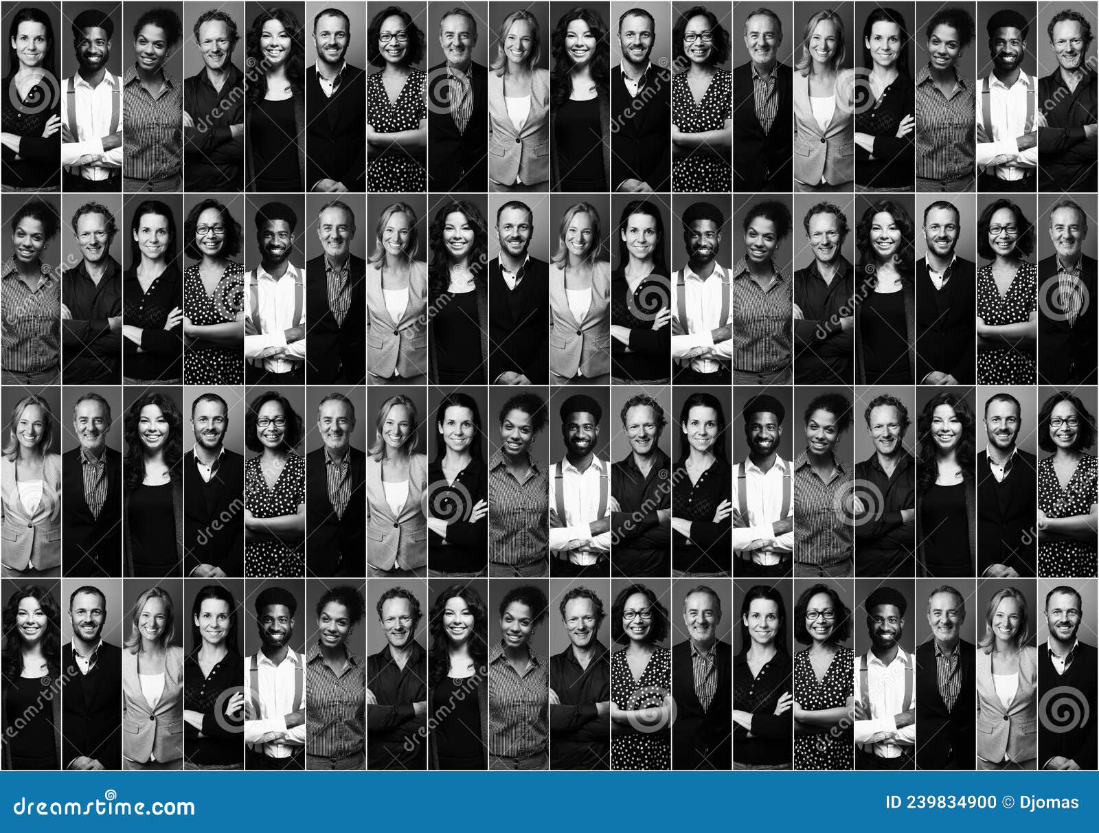 Group of People in a Collage Stock Photo - Image of awake, attentively ...